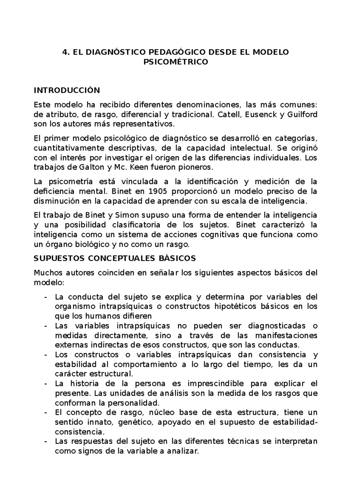 T4 - 4. EL DIAGNÓSTICO PEDAGÓGICO DESDE EL MODELO PSICOMÉTRICO ...