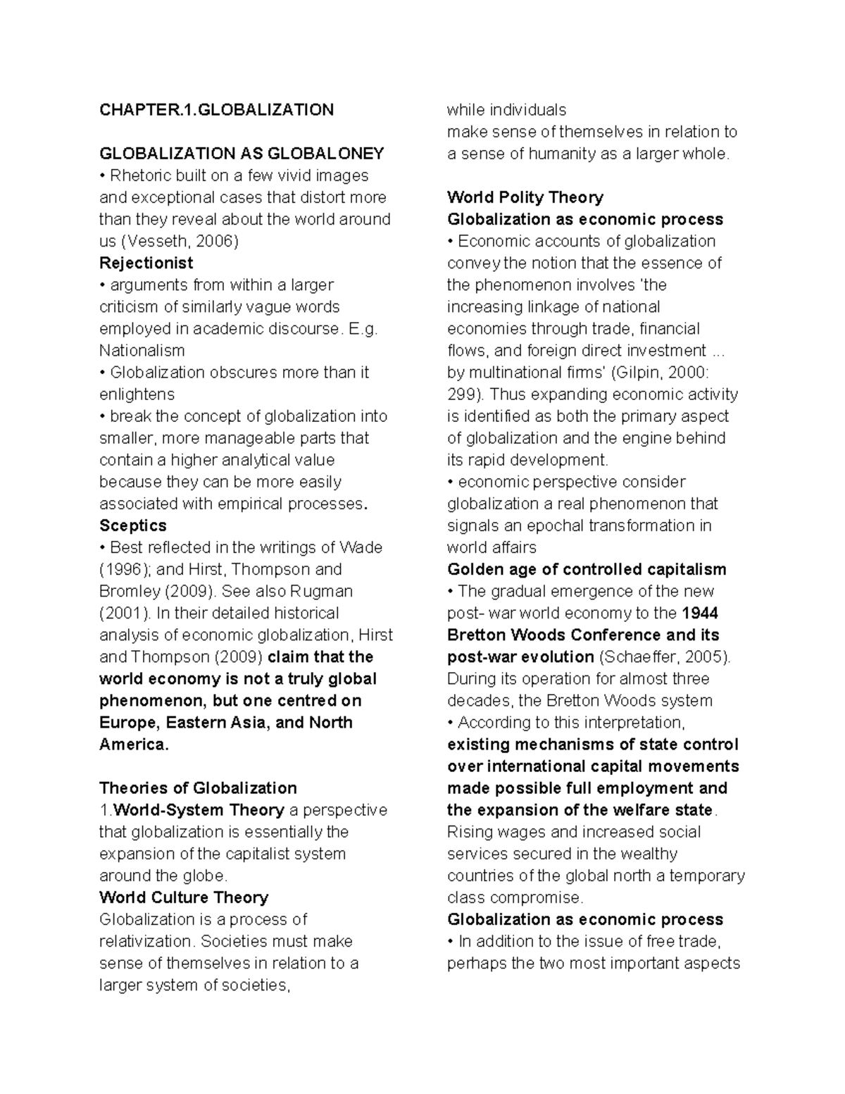 GNED07 The Contemporary World Handouts - CHAPTER.1 GLOBALIZATION AS ...