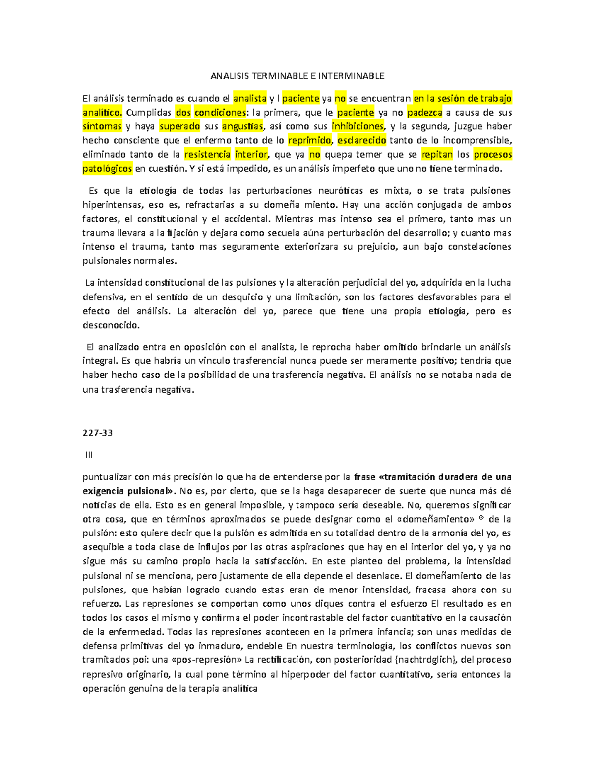 Analisis Terminable E Interminable - ANALISIS TERMINABLE E INTERMINABLE ...