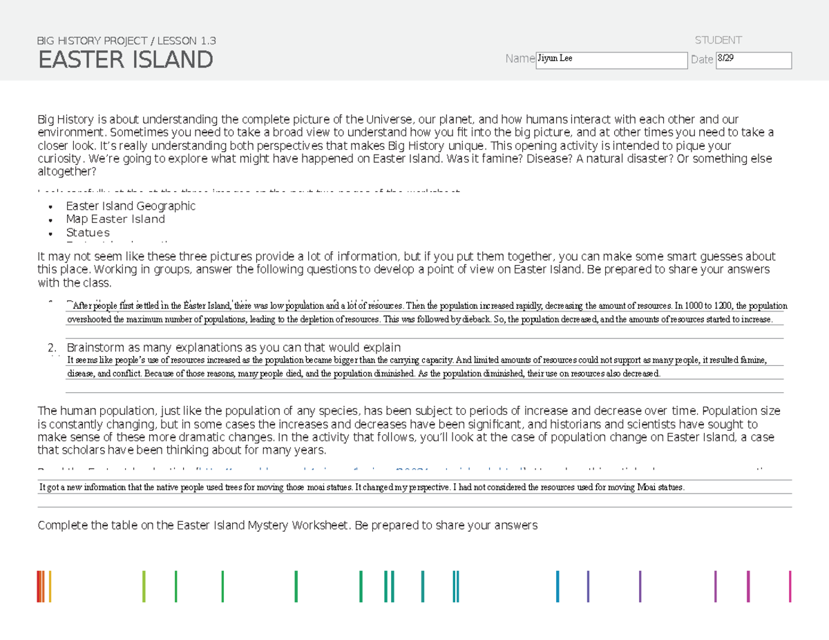 Easter Island Activitystudentnew 14 - MATERIALS EASTER ISLAND MYSTERY ...
