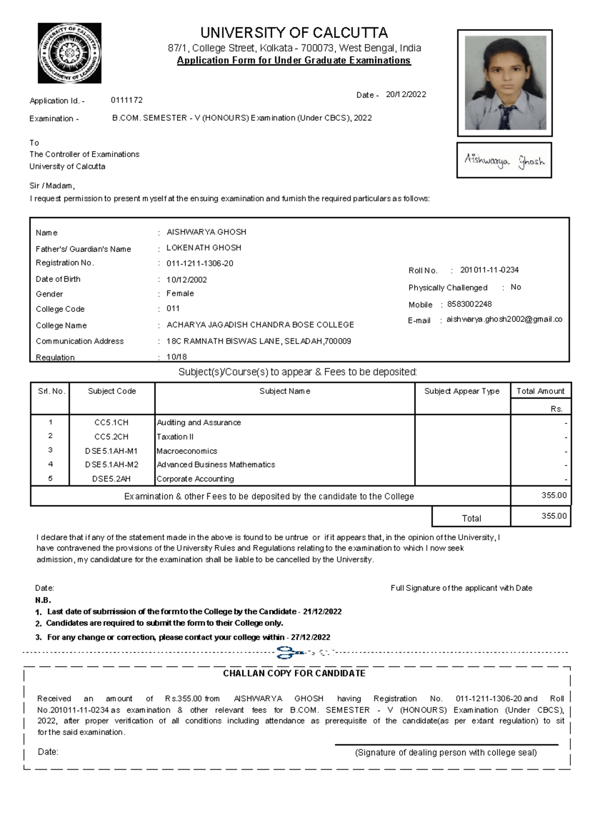 Enrolment FORM 011-1211-1306-20 20-12-2022 14-55 - UNIVERSITY OF ...