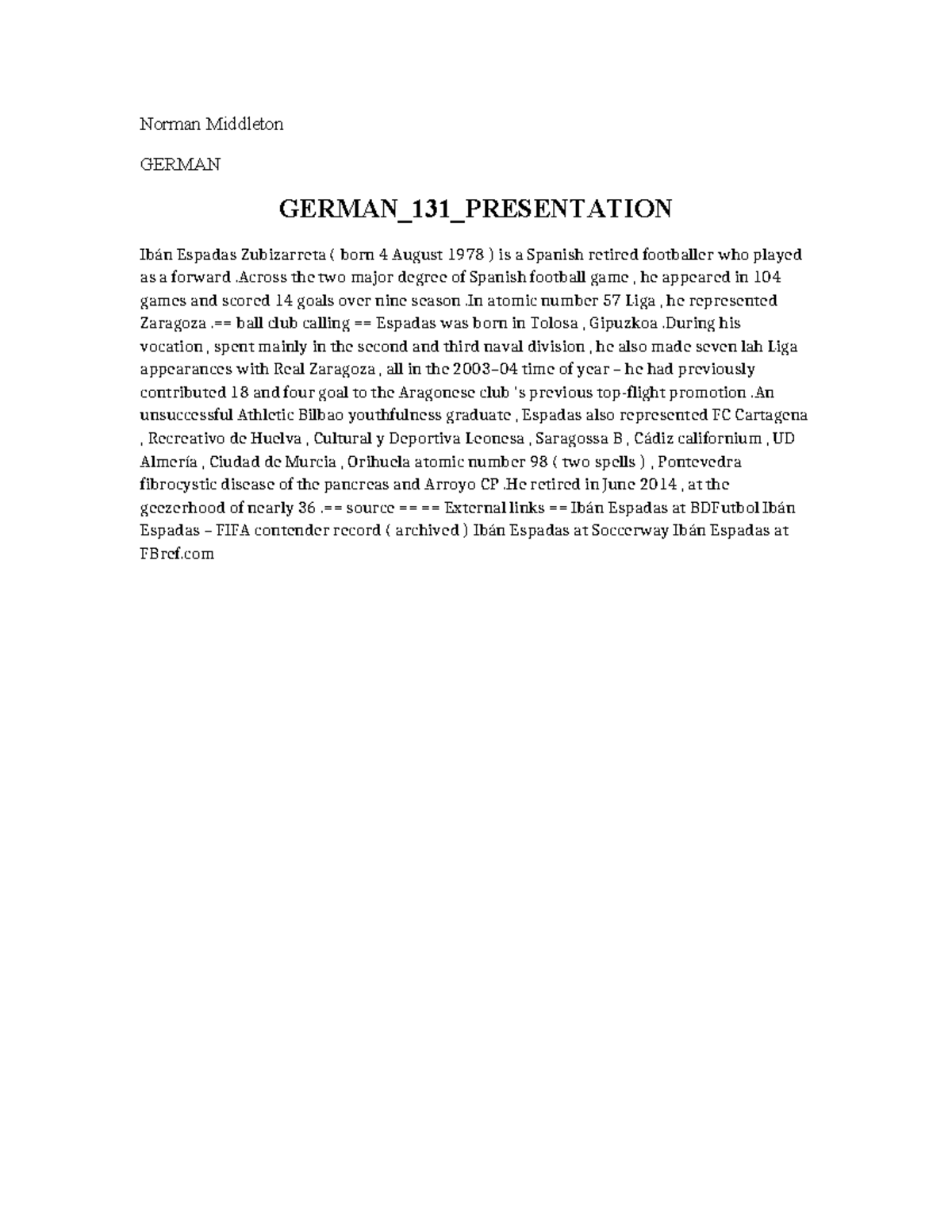 German 131 Presentation - Norman Middleton GERMAN GERMAN_131 ...