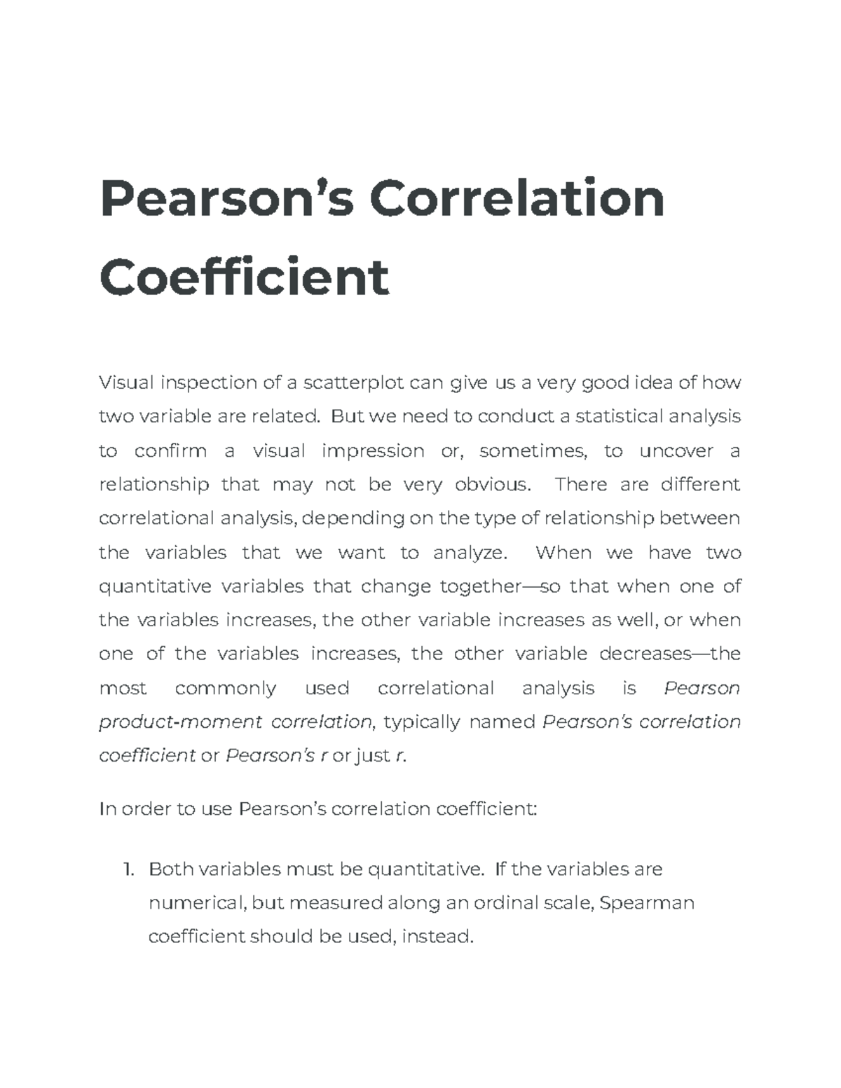 Understanding Correlation Coefficient in Statistical Analysis - Studocu