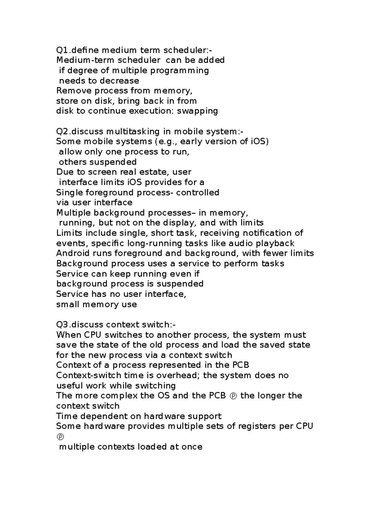 Os3 - multitasking in mobile system in OS - Operating Systems - KIIT ...