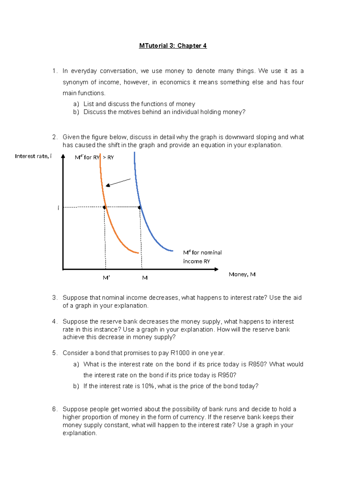 Tutorial Worksheet 3 - tut - MTutorial 3: Chapter 4 In everyday ...