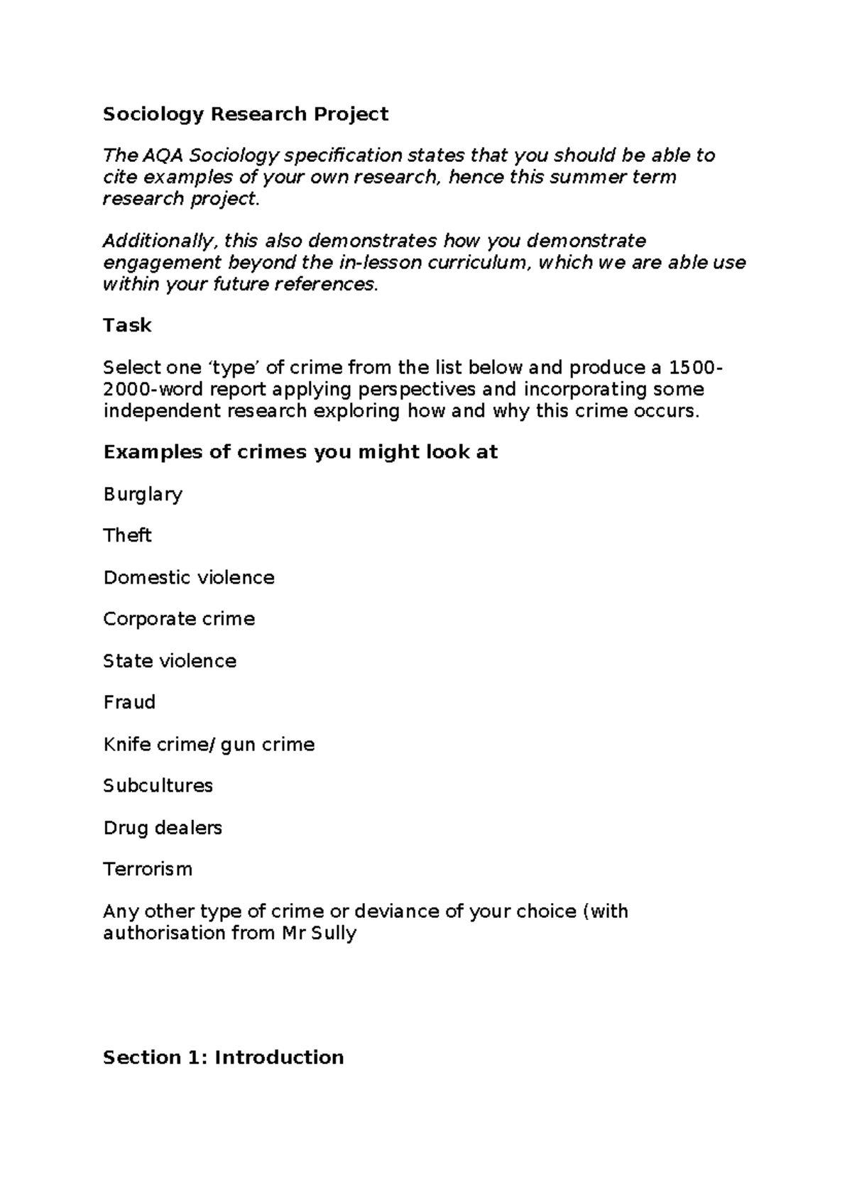 Sociology Research Project - Additionally, this also demonstrates how ...