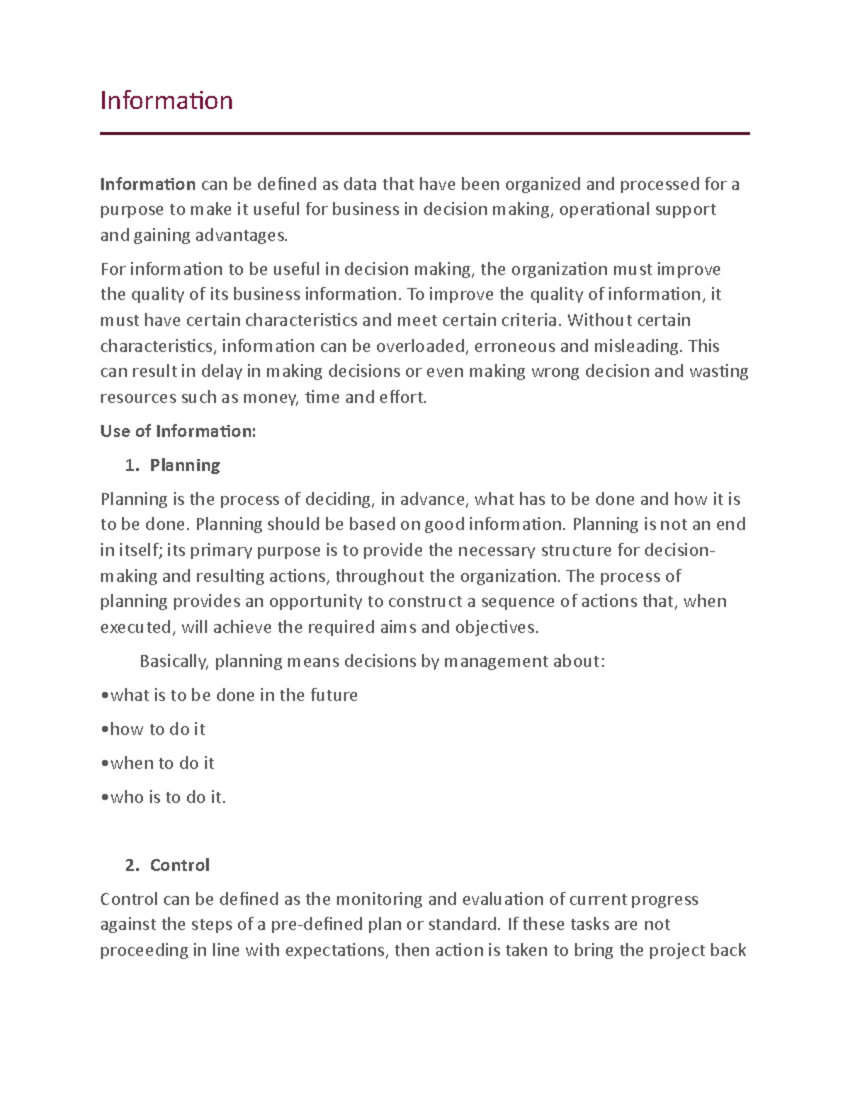 Information-An Overview - Information Information can be defined as ...