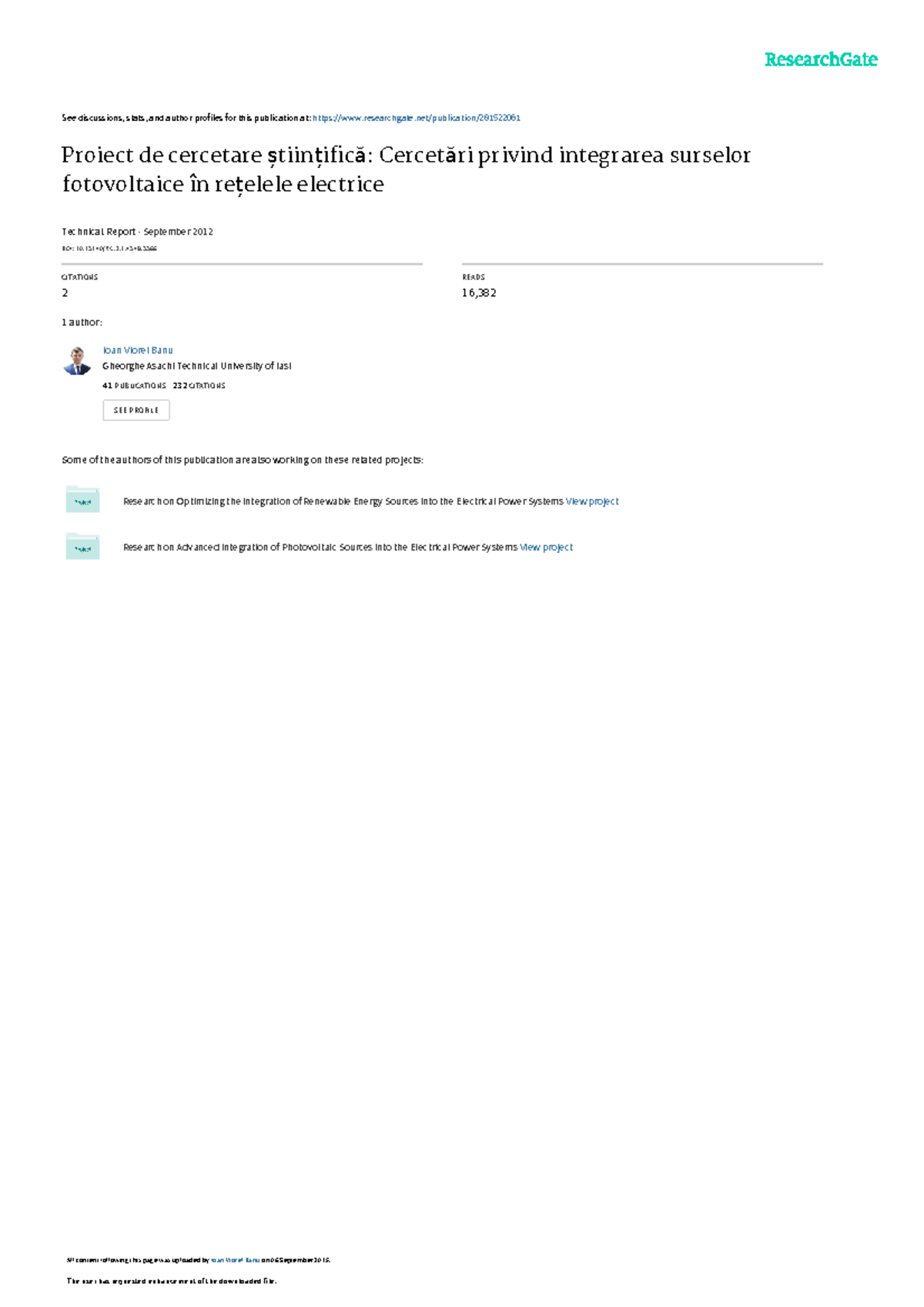 Banu Ionut-Proiectdecercetare - See discussions, stats, and author ...