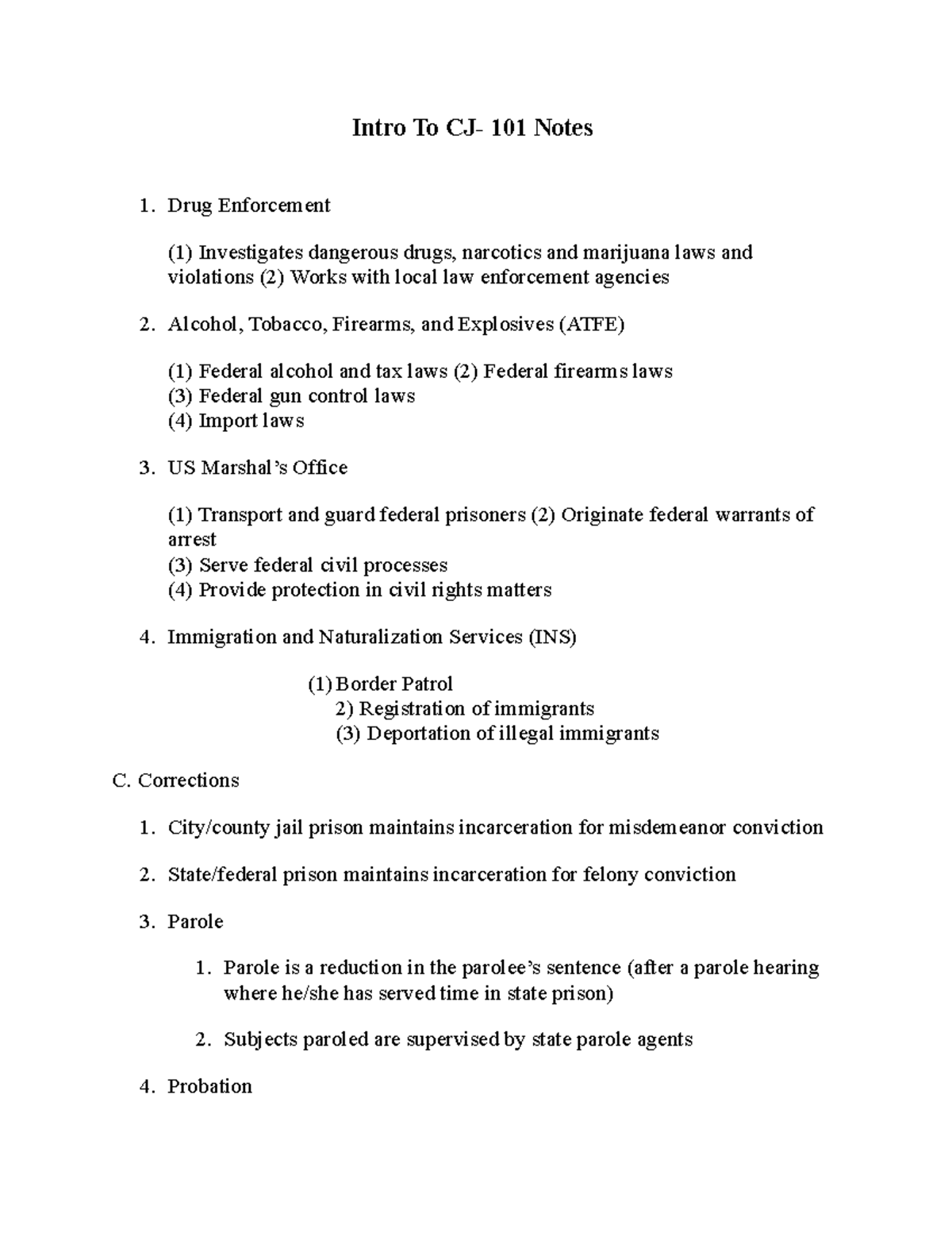 CJ 2 - These are important Terms that help in Assignments - Intro To CJ ...