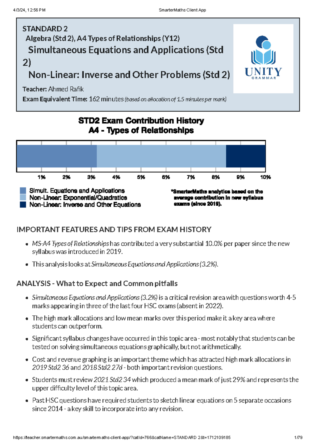 Algebra 3 - STANDARD 2 Algebra (Std 2), A4 Types of Relationships (Y12 ...