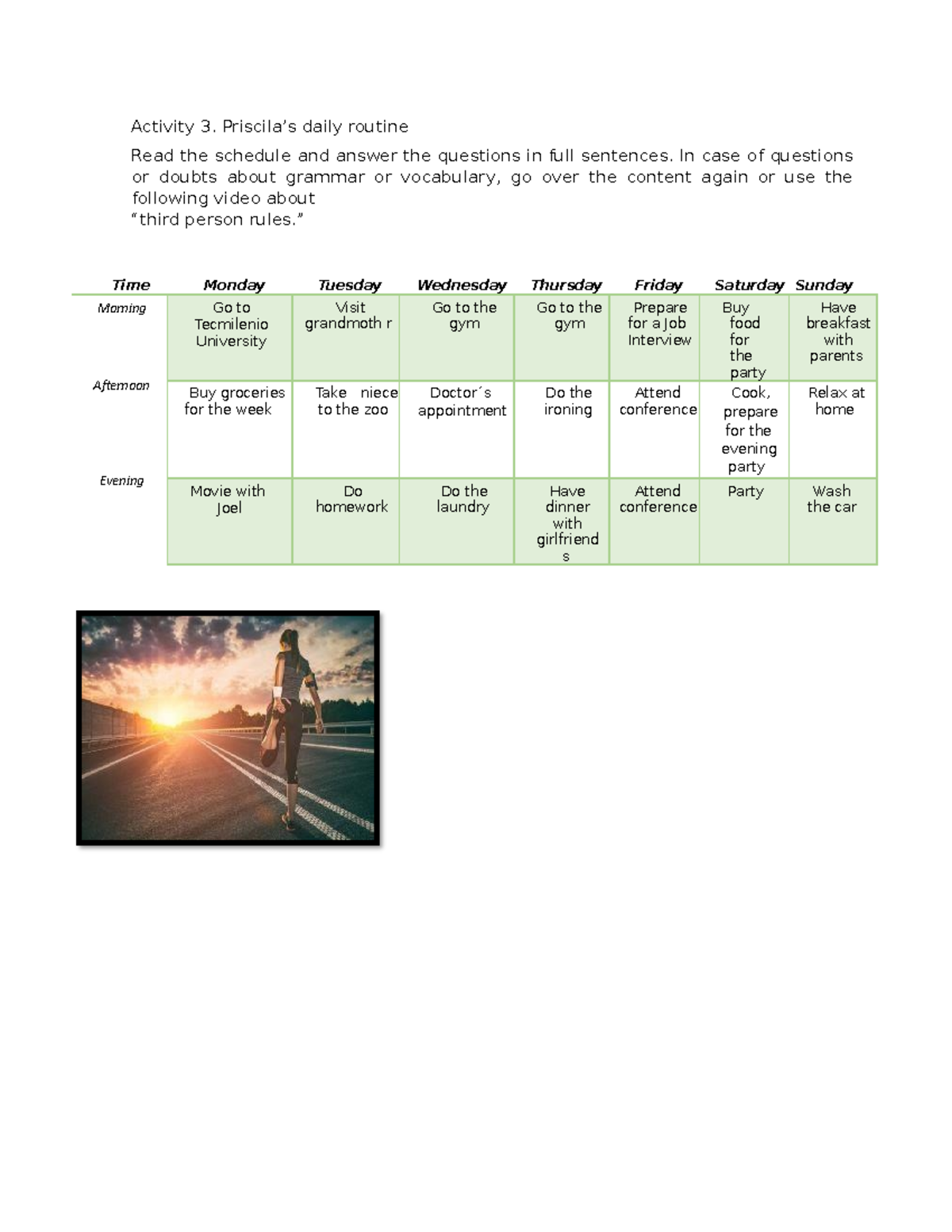 Activity%203%20Priscilas%20daily%20routine%20 - Activity 3. Priscila’s ...