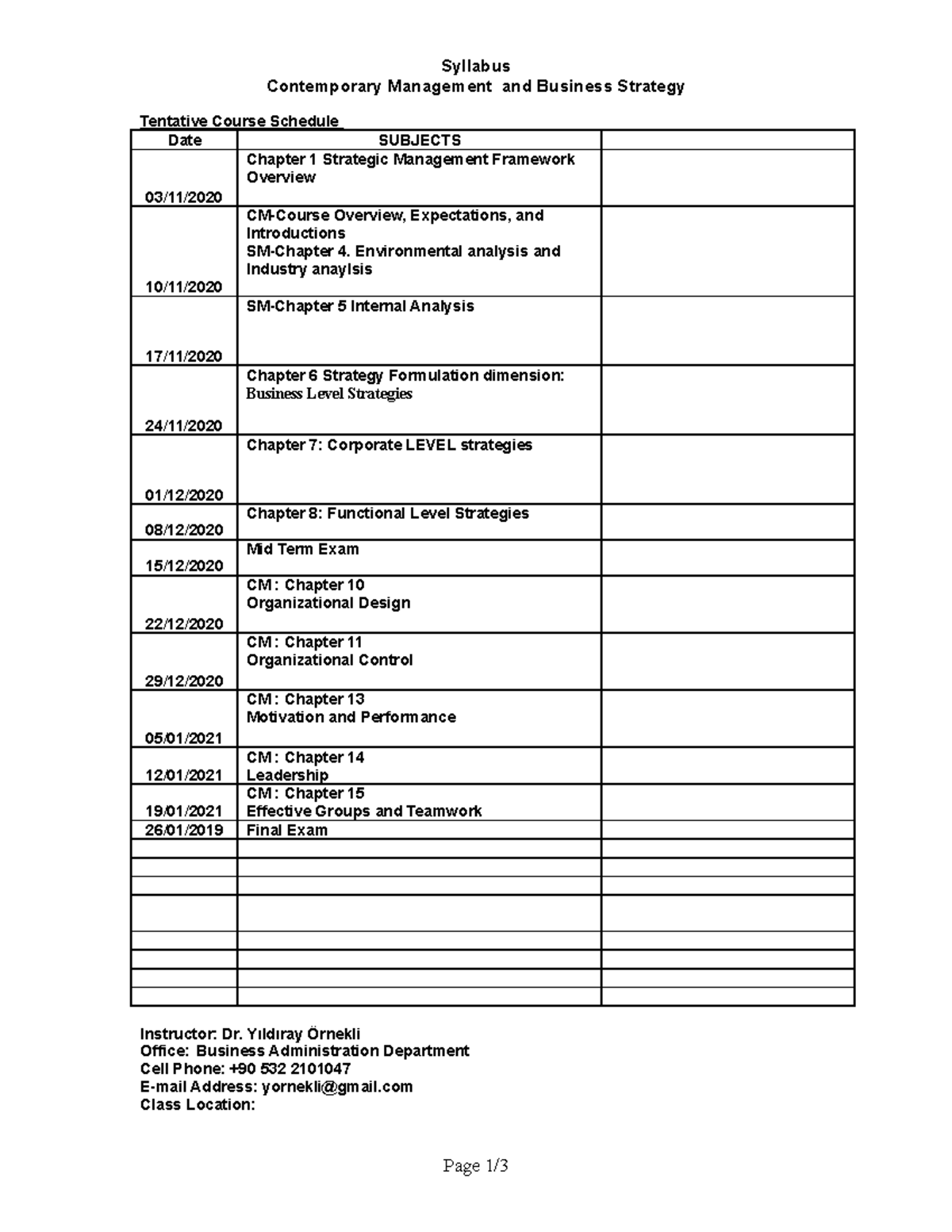 Syllabus Grade 3 Syllabus Contemporary Management And Business