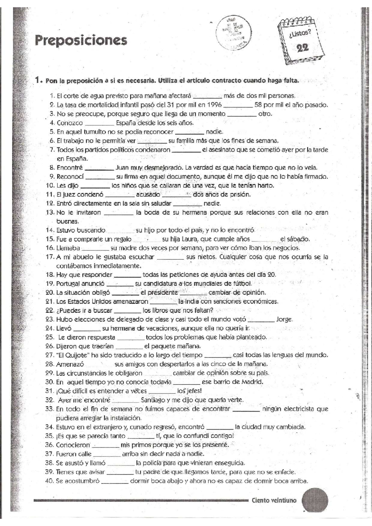 Preposiciones - Español - Lengua Española - US - Studocu
