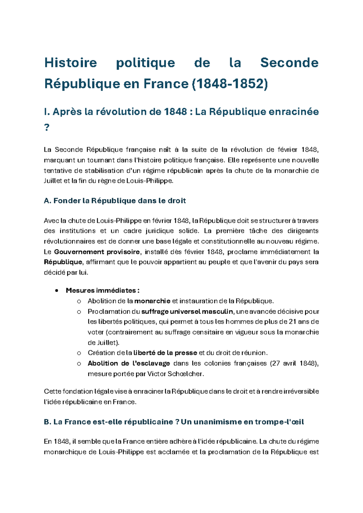 Seconde République-Second Empire - Histoire politique de la Seconde ...