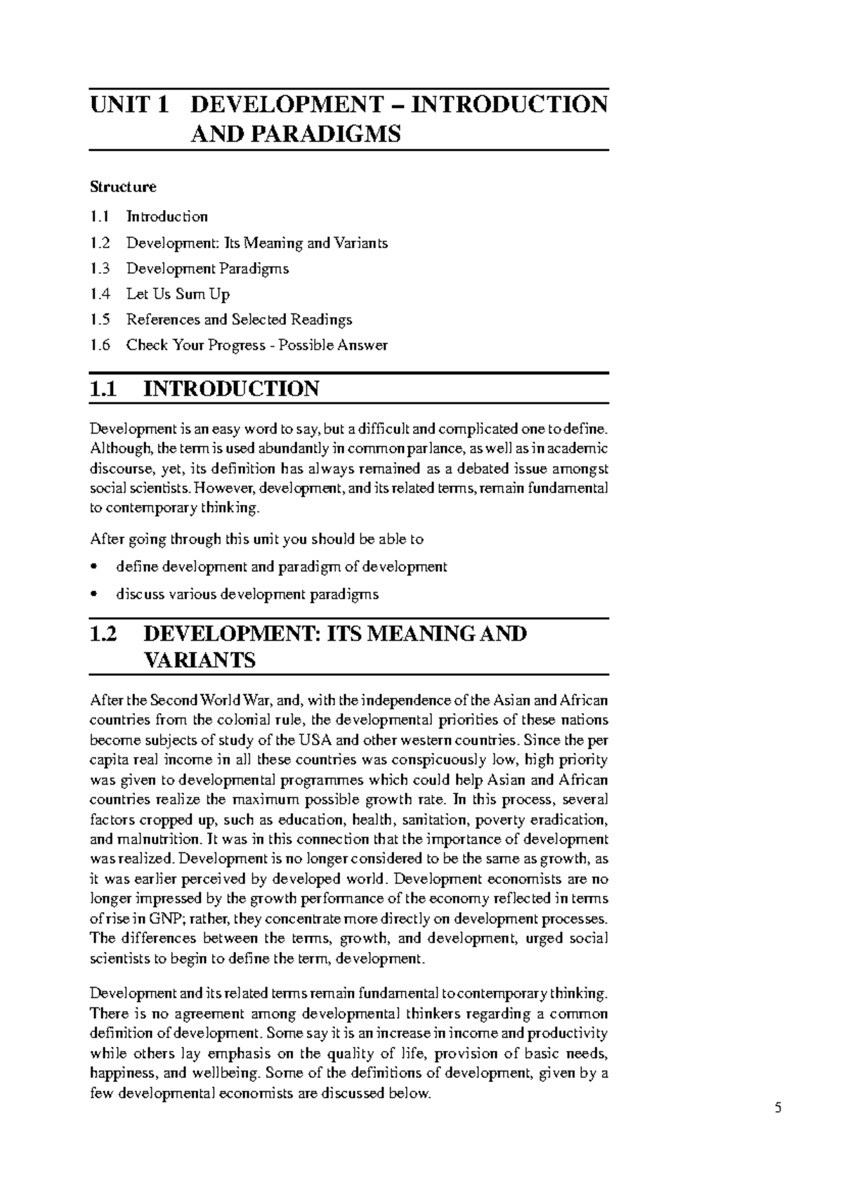 Development - Although, the term is used abundantly in common parlance ...