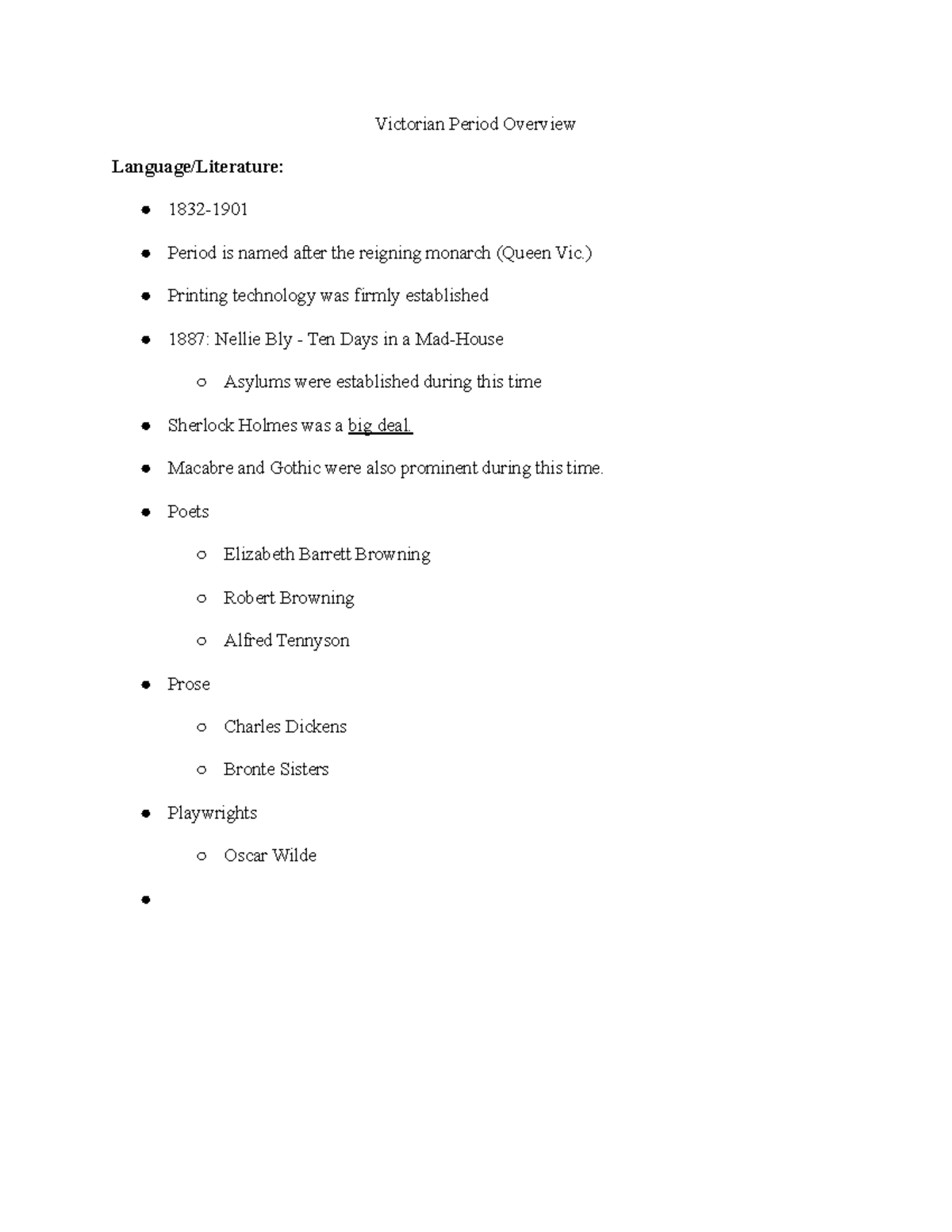 Victorian Period Overview-2 - Victorian Period Overview Language ...