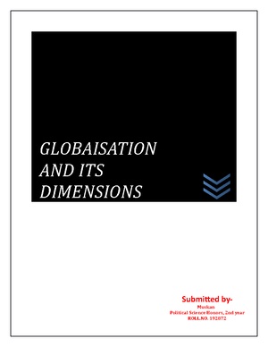 Social Dimension of Globalization - SOCIAL DIMENSIONS OF GLOBALIZATION ...