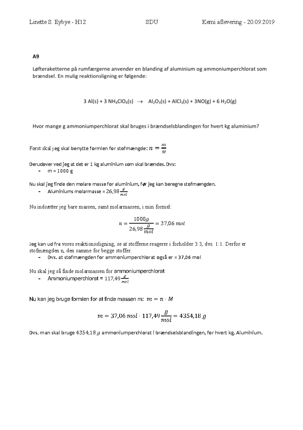Kemi aflevering-Linette - Warning: TT: undefined function: 32 Først skal jeg skal benytte ...