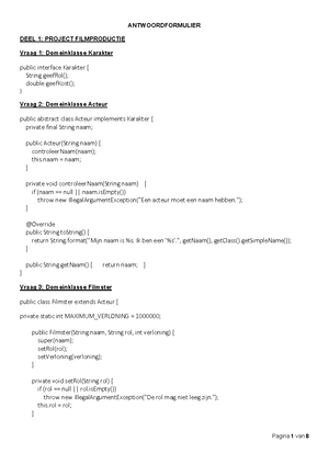 Theorie Programmeren H9 - Programmeren: Hoofdstuk 9 Overerving (inheritance): o Software wordt ...