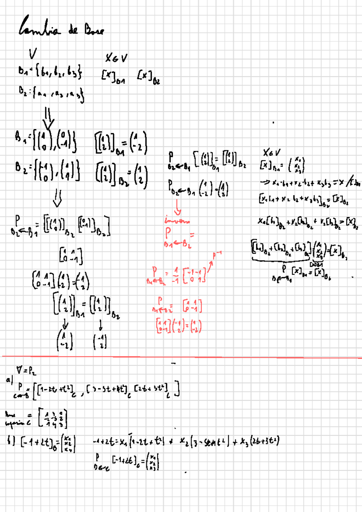 Clase cambio de base - Algebra Lineal - Studocu