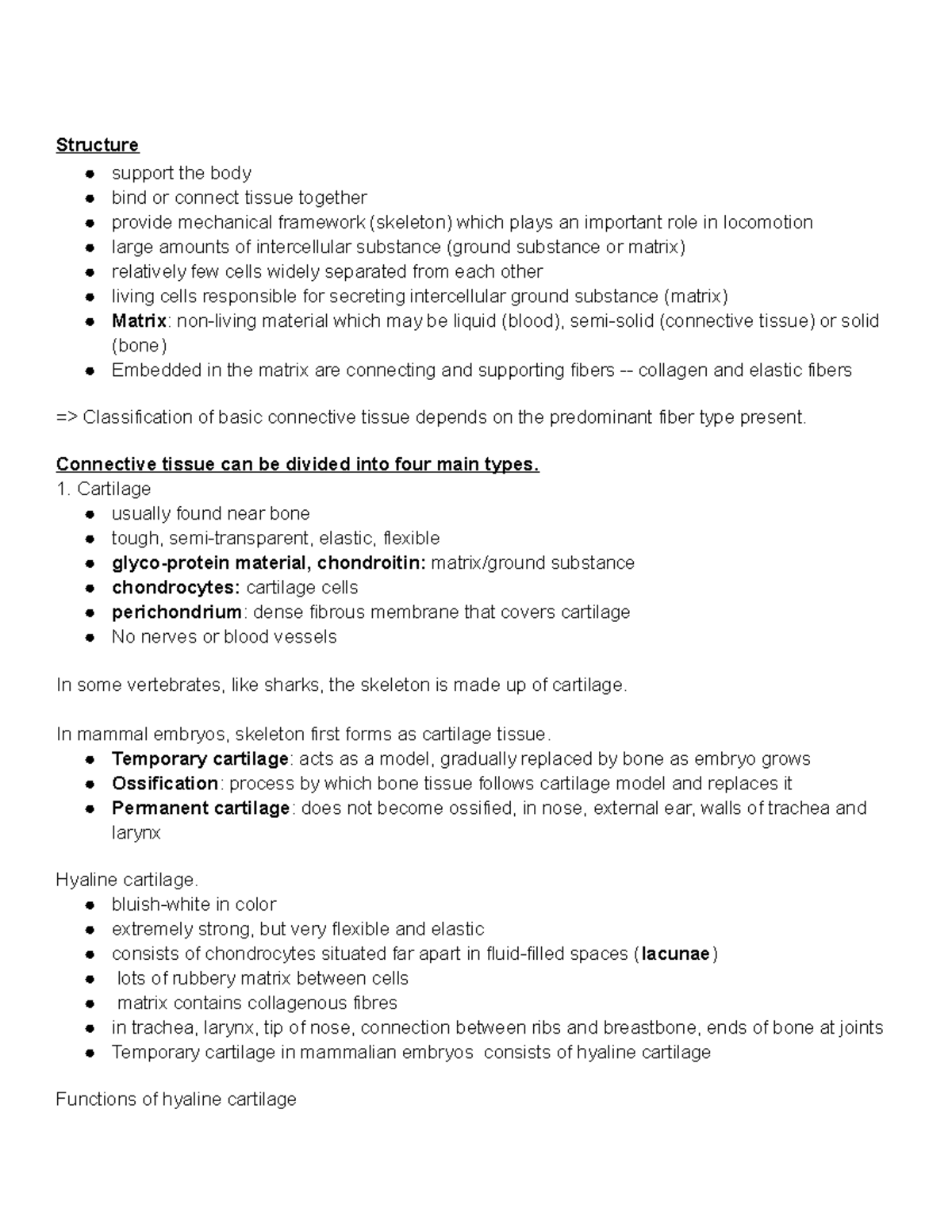 03 - Connective Tissue - Taught by Dr. Charles Larson - Structure ...