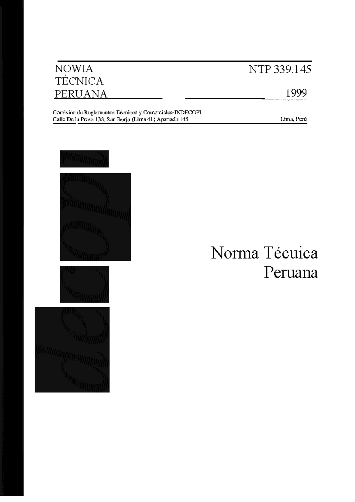Ntp-339145-cbr - SAAS - NOWIA TÉCNICA NTP 339. PERUANA Norma Técuica Peruana 1 de l S SUELOS ...