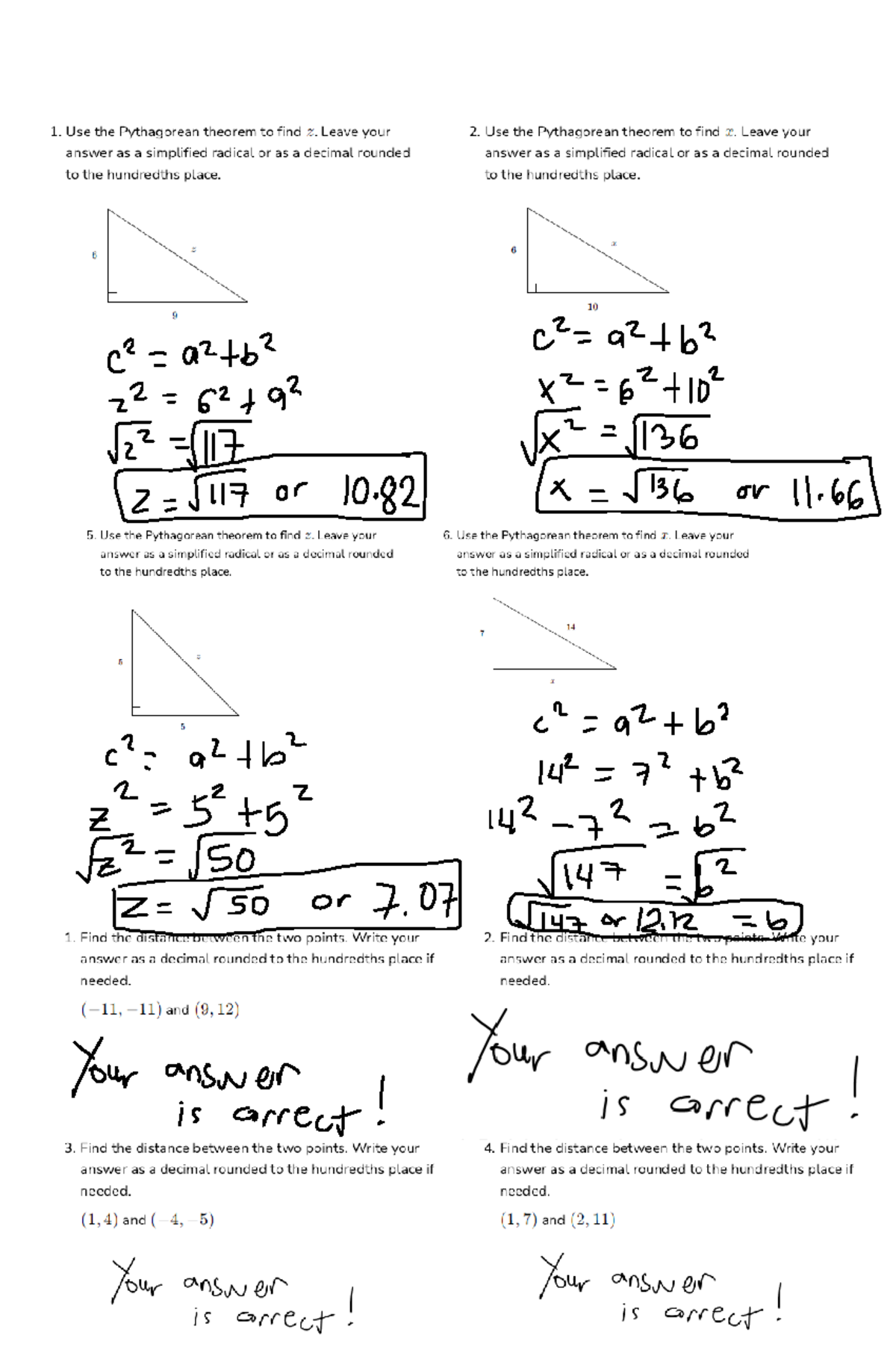 Corrections Practice Problems - Advanced Algebra - Studocu