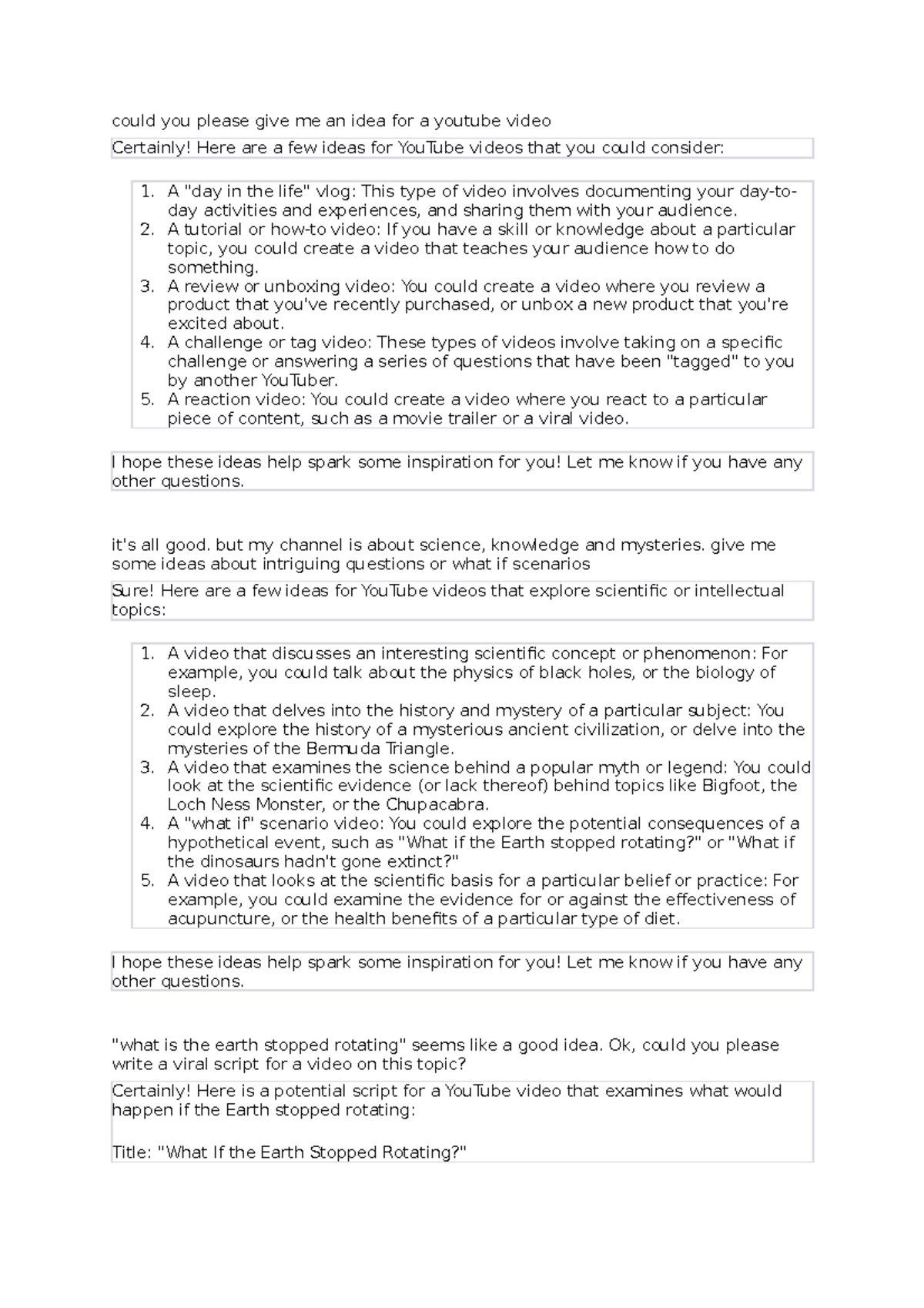 7 - study - could you please give me an idea for a youtube video ...