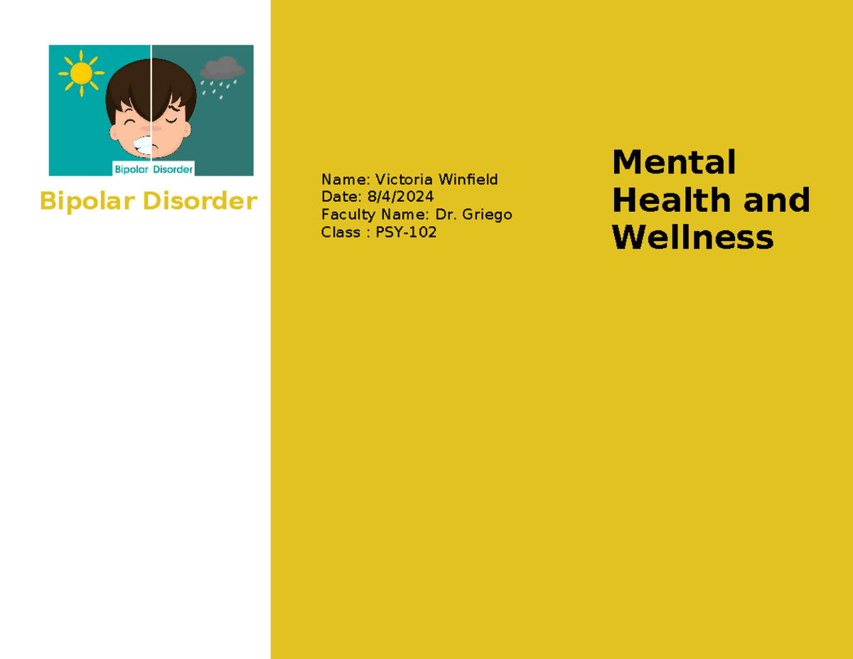 Template Brochure - assignments - Bipolar Disorder Name: Victoria ...