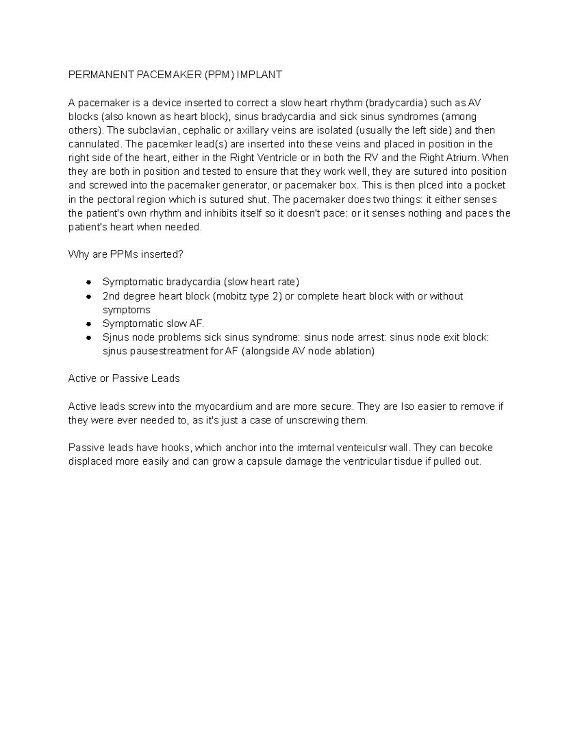 Permanent Pacemaker (PPM) Implant - PERMANENT PACEMAKER (PPM) IMPLANT A ...
