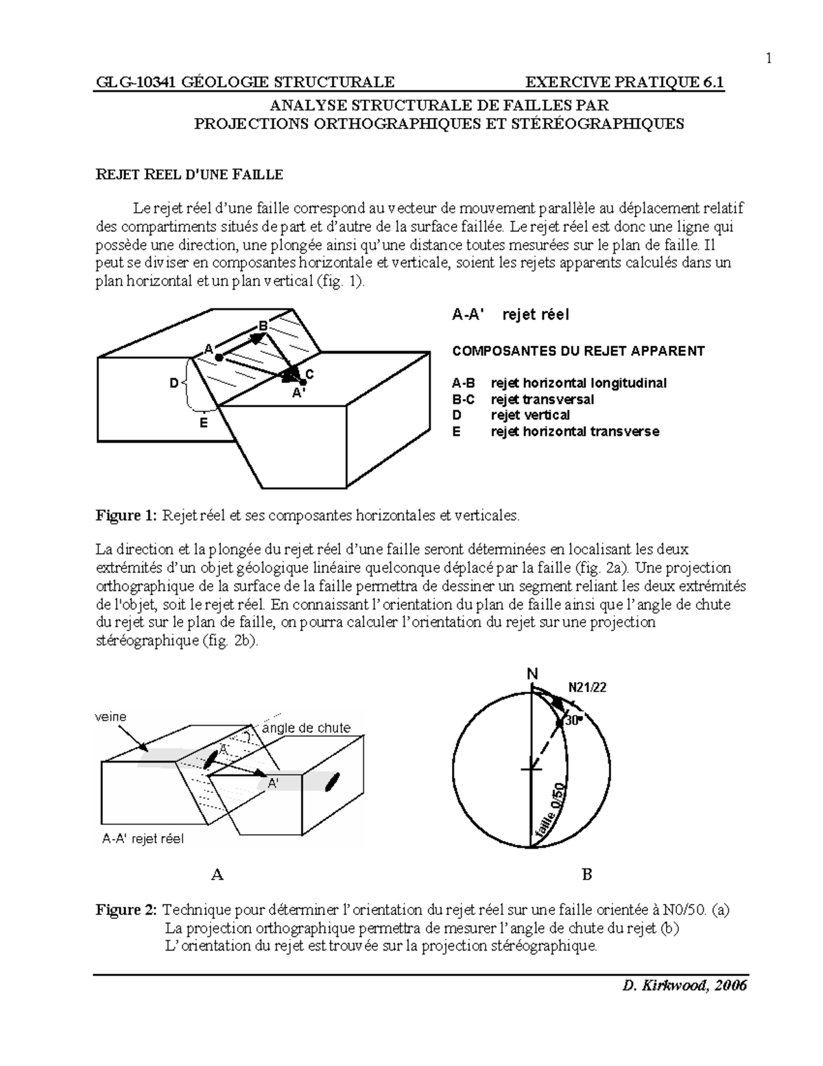Tectoique-exercices-01 - GLG-10341 GÉOLOGIE STRUCTURALE EXERCIVE ...