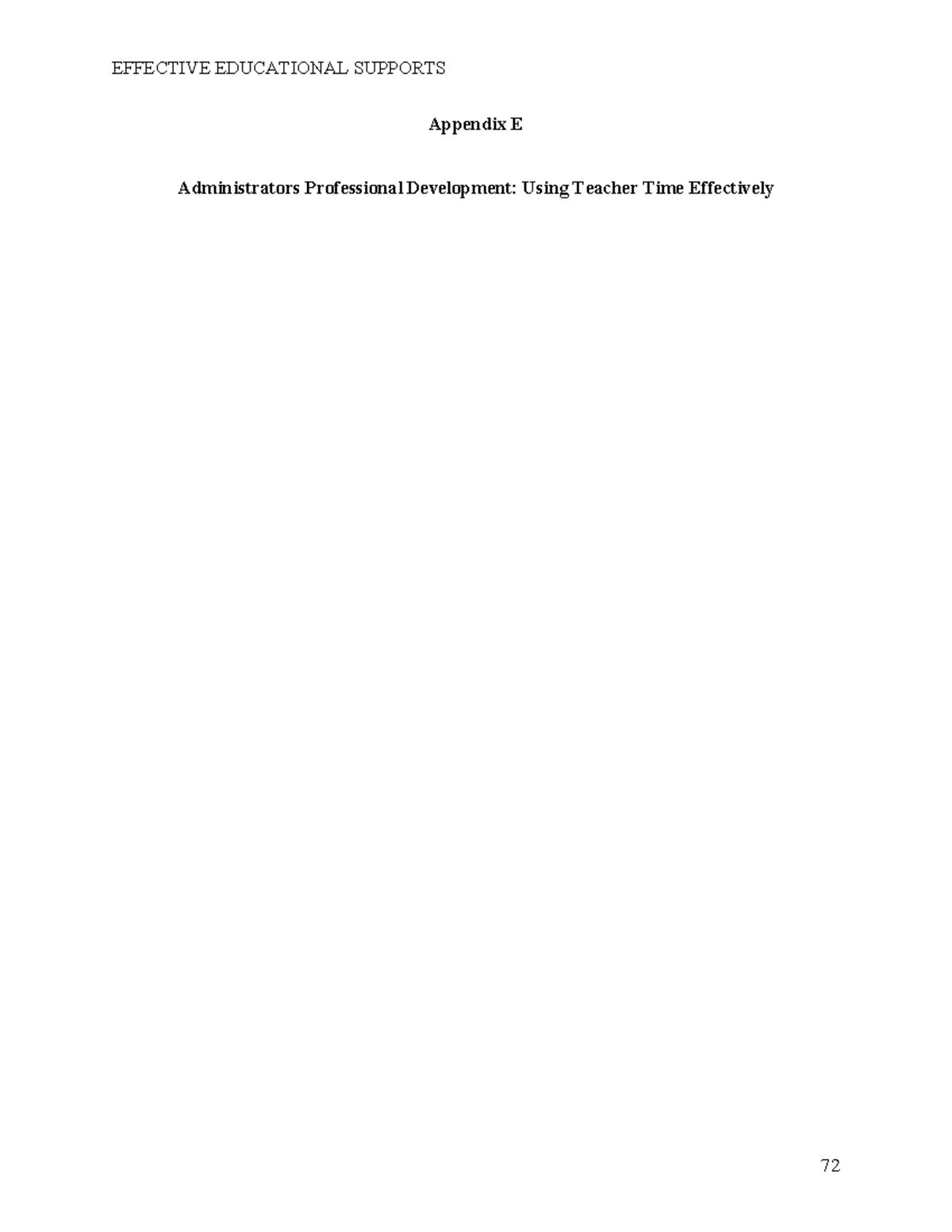 Using Professional Development to Increase Educational Supports within ...