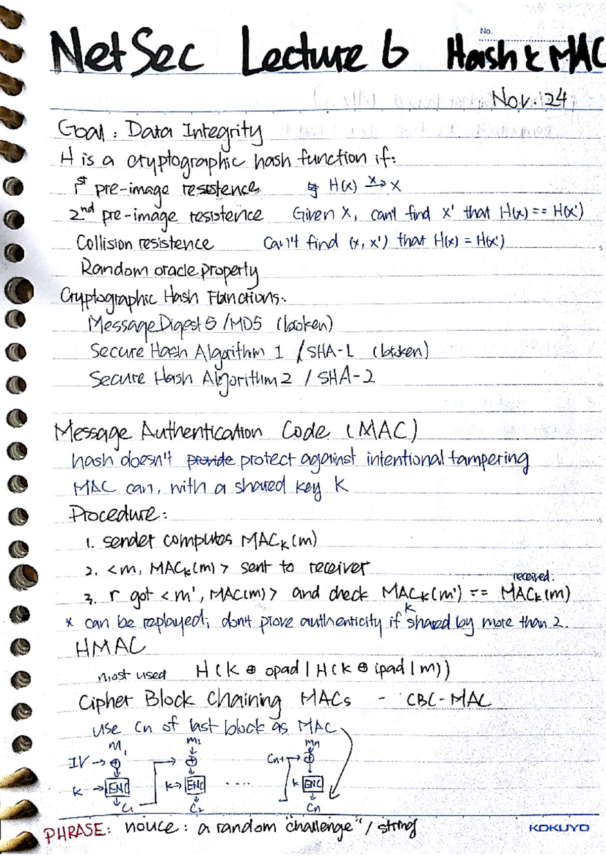 Net Sec Note Chapter 6 - Vorlesungsnotizen 6 - Network Security - Studocu
