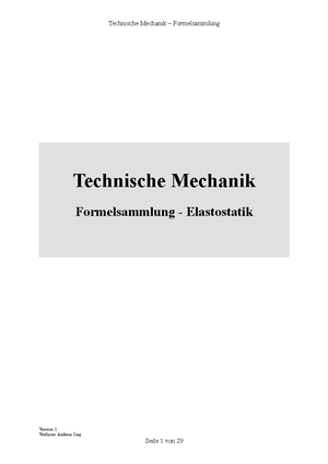 Formeln-tm3 - Formelsammlung für Technische Mechanik 3 teil 2 - Prof. Dr. Wolfgang Jitschin ...