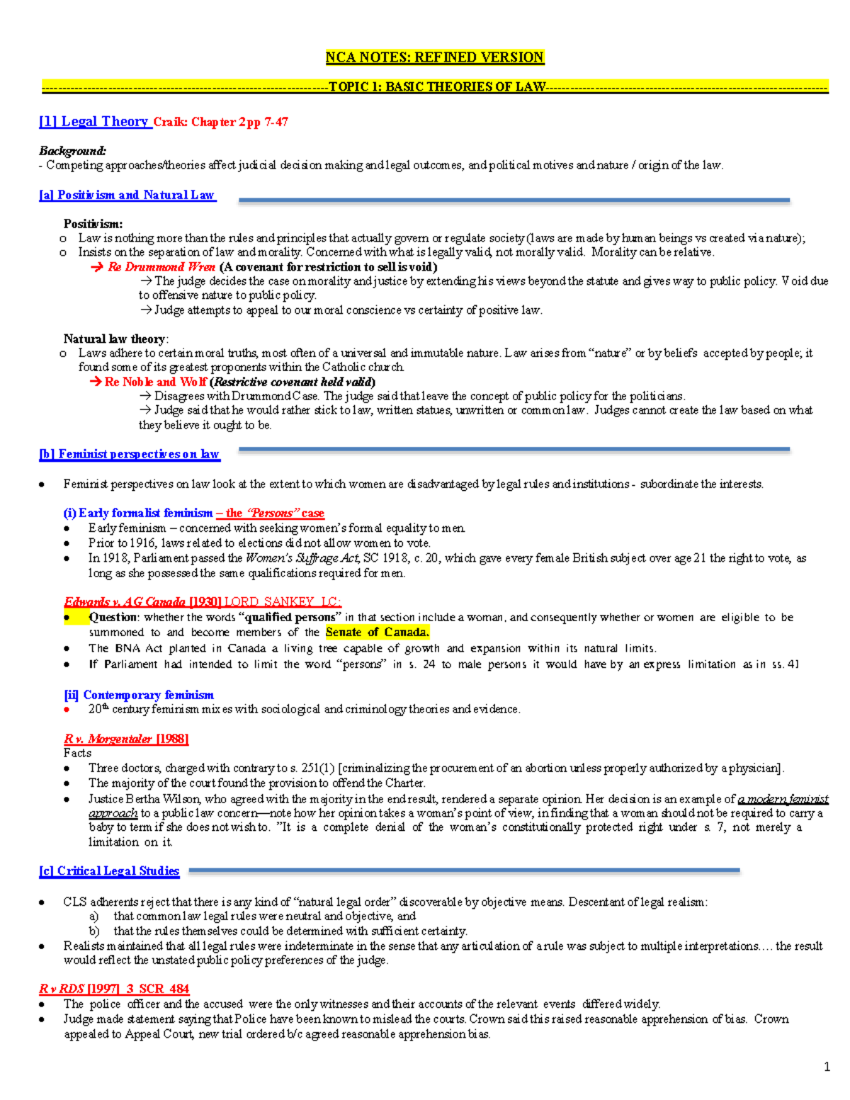 2) Found Refined Notes - NCA NOTES: REFINED VERSION -TOPIC 1: BASIC ...