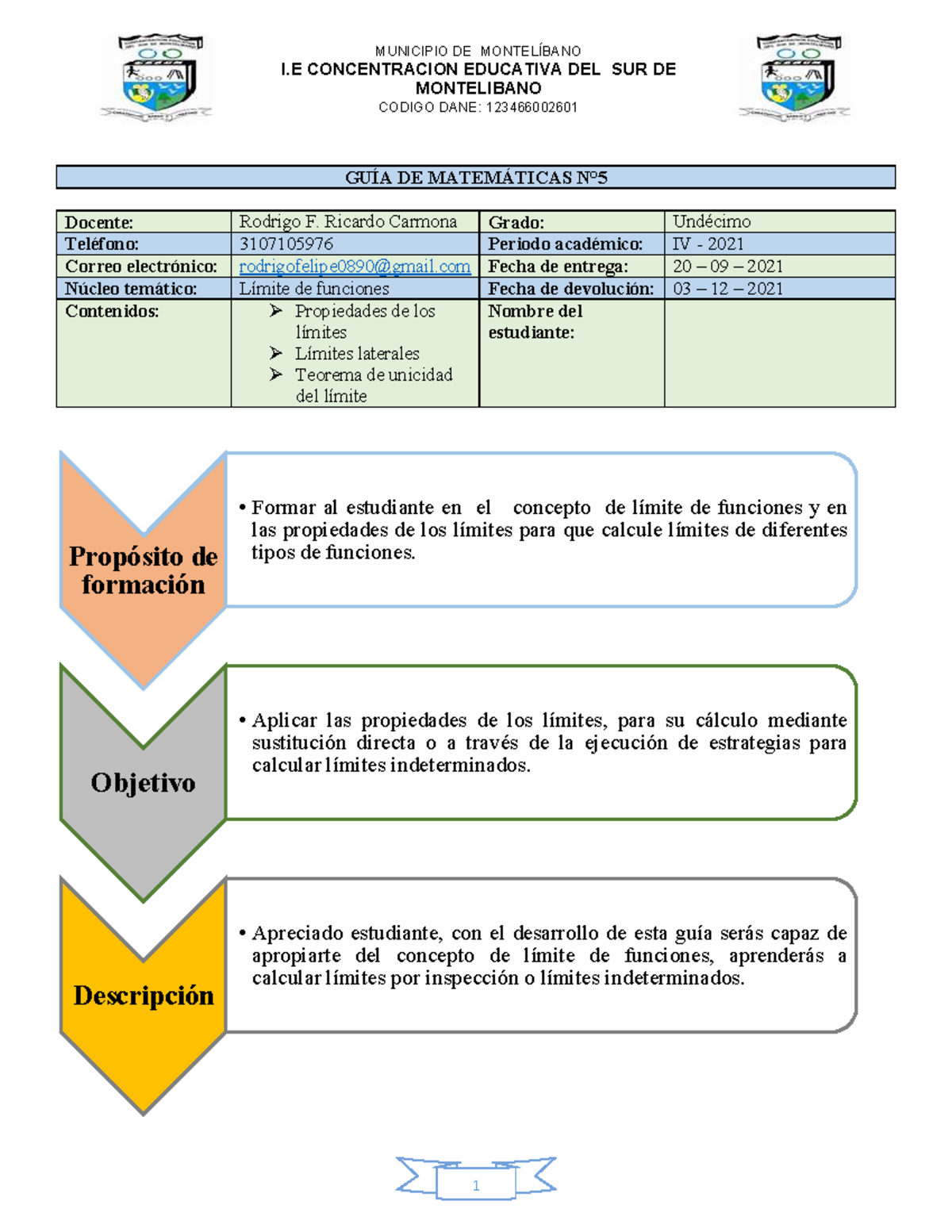 11mo Guía 1 de matemáticas 4to periodo - I CONCENTRACION EDUCATIVA DEL ...