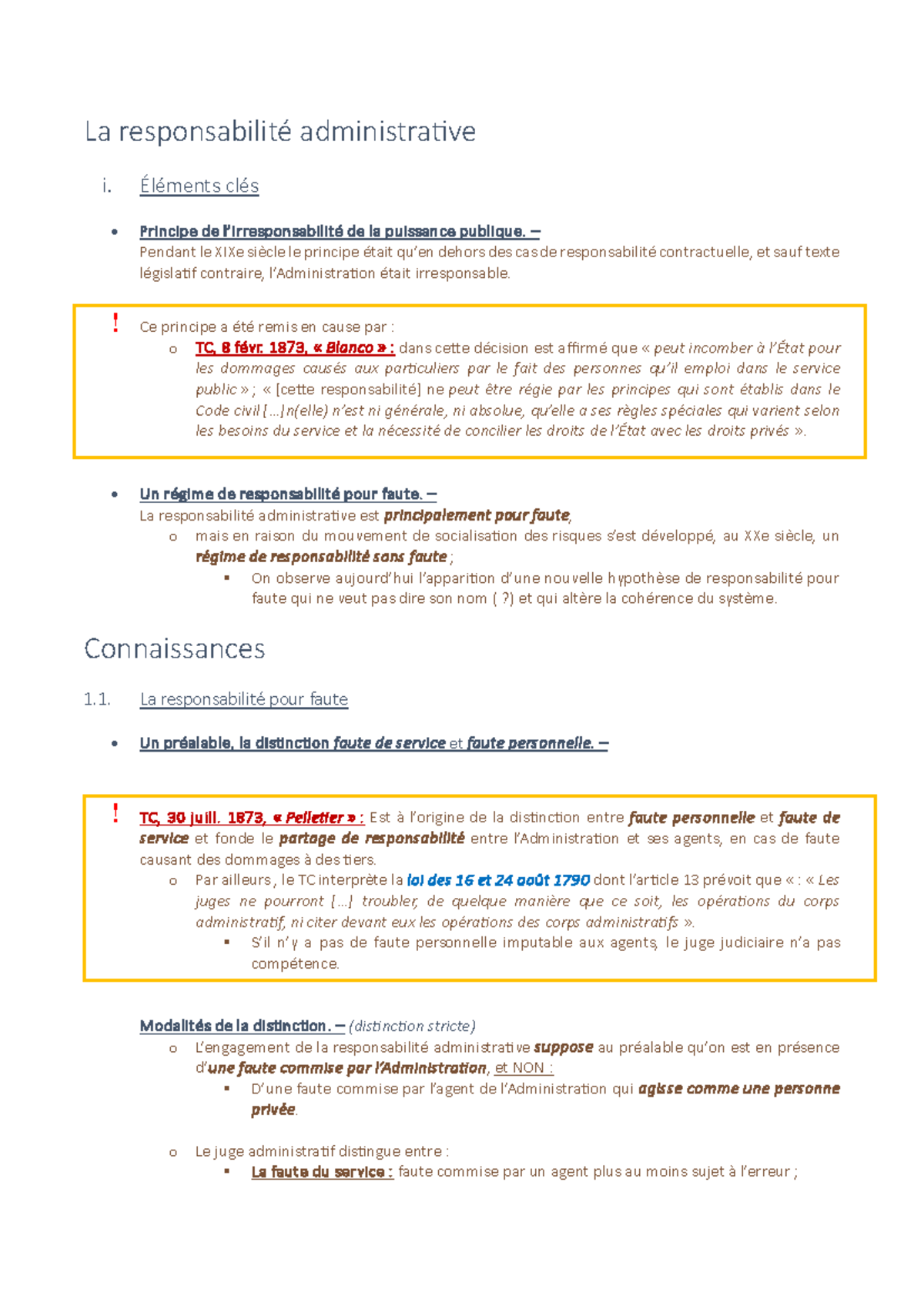 La responsabilité administrative - La responsabilité administra1ve i ...