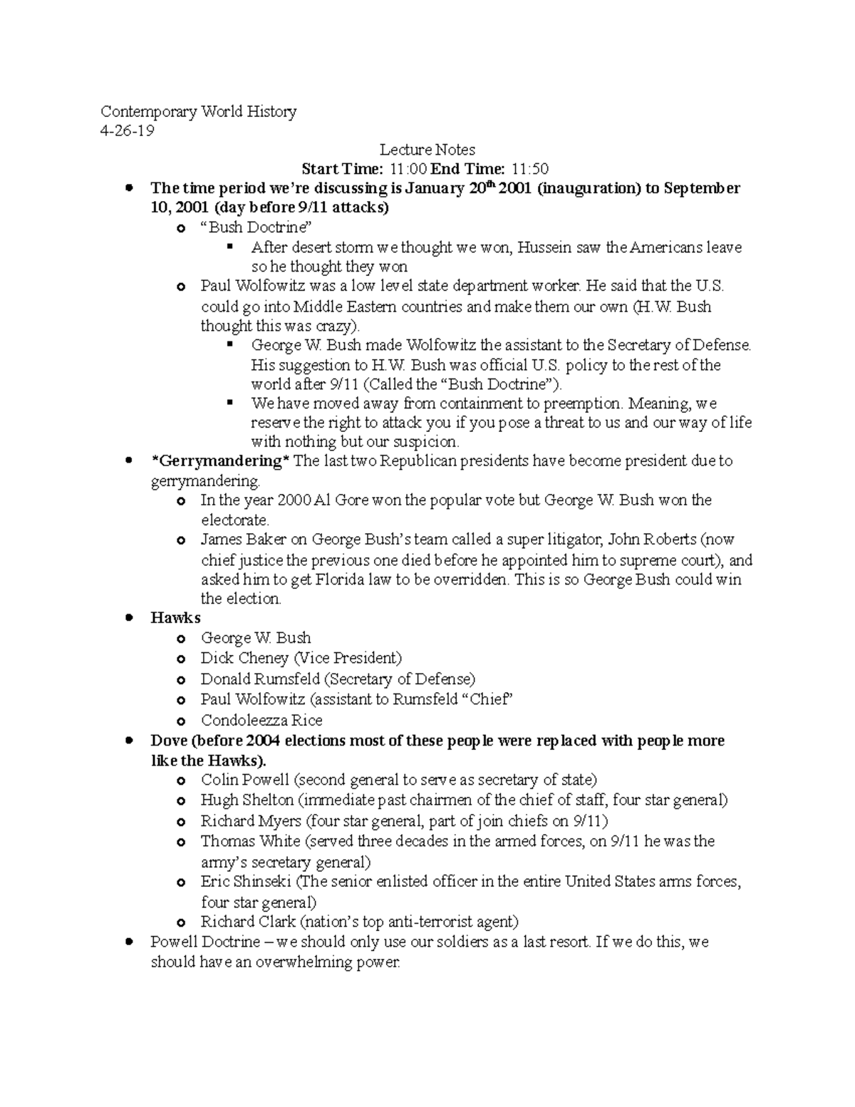 Contemporary World History 4-26-19 - Contemporary World History 4-26 ...