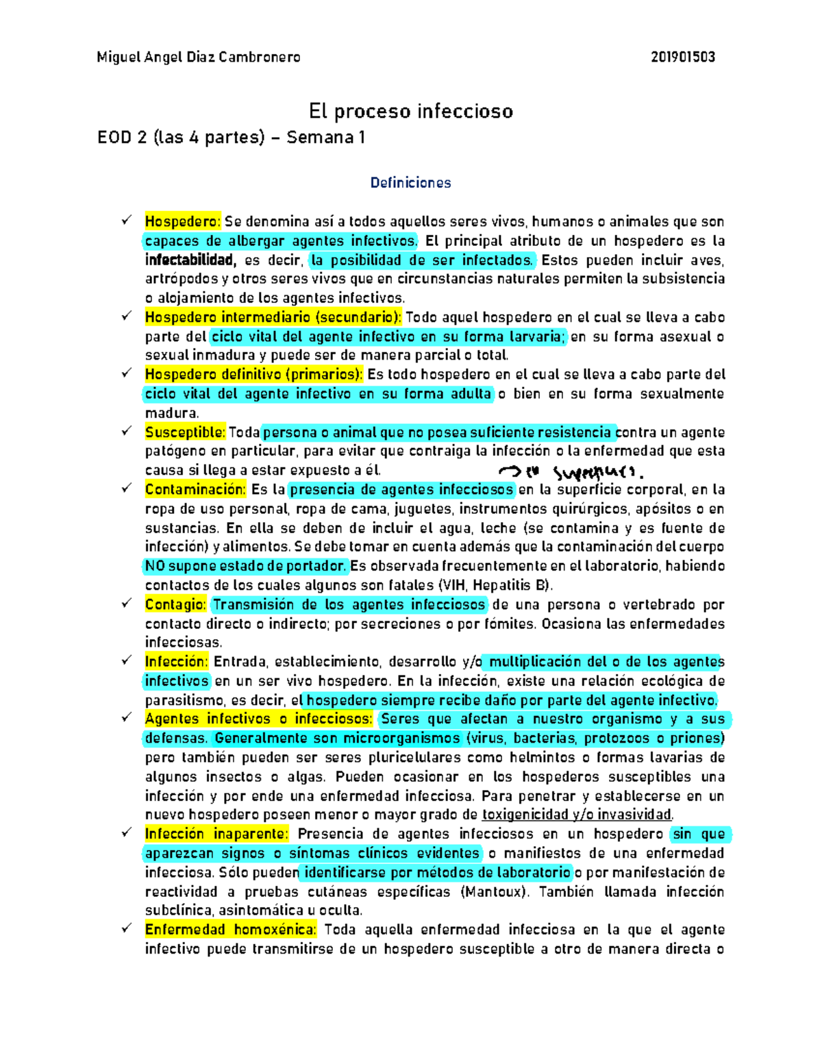 S1. El proceso infeccioso - El proceso infeccioso EOD 2 (las 4 partes ...