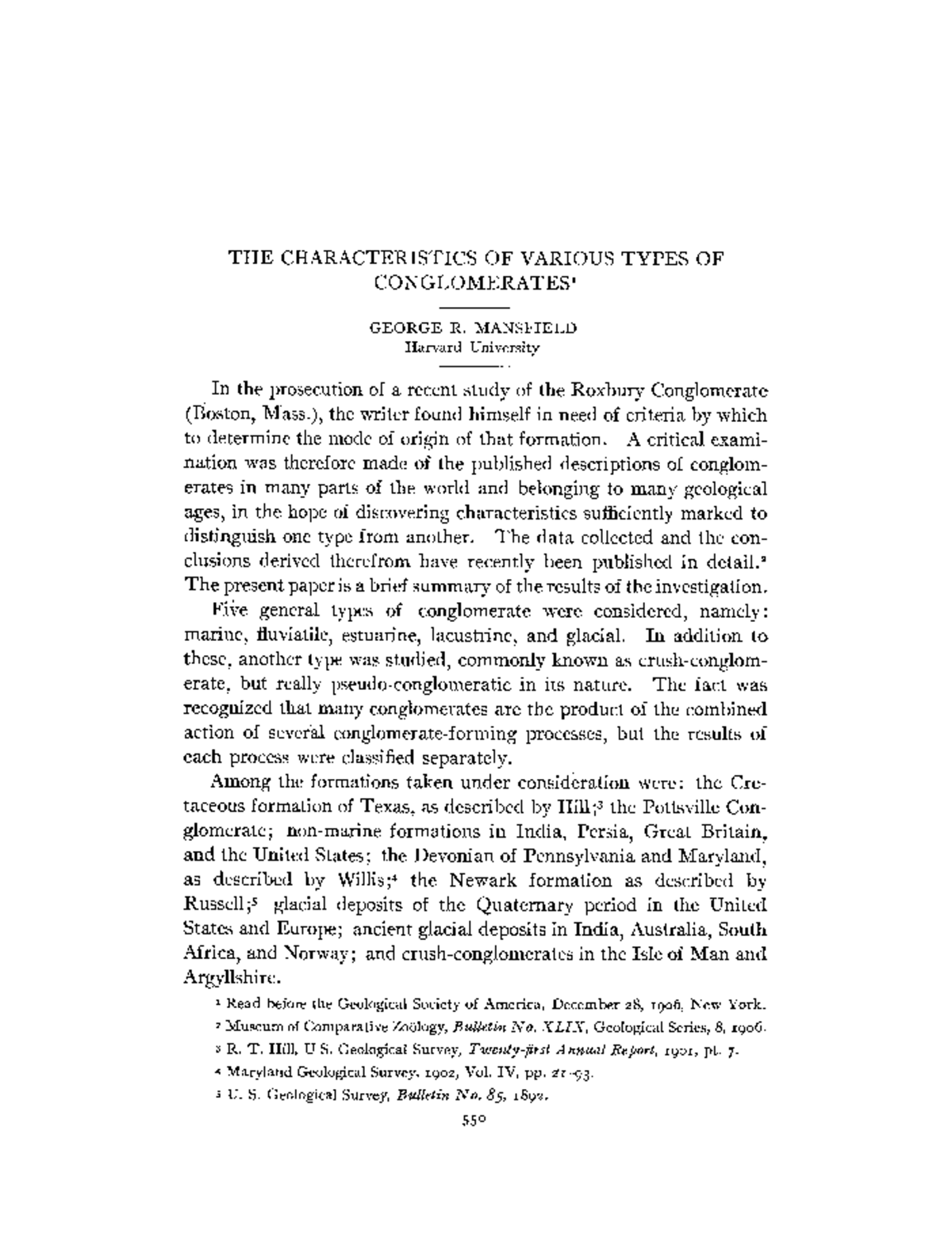 Conglomerates different sizes - THE CHARACTERISTICS OF VARIOUS TYPES OF ...