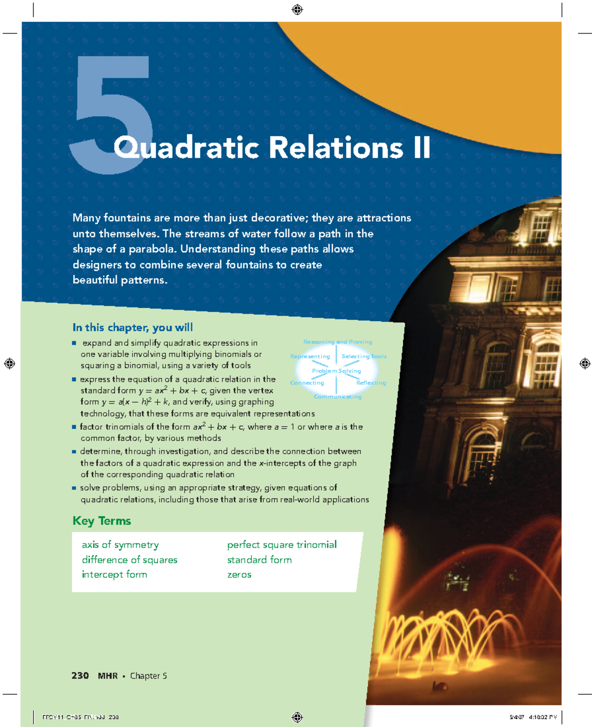Ch 5 - quadratic relations ii - 5 Quadratic Relations II Many fountains ...
