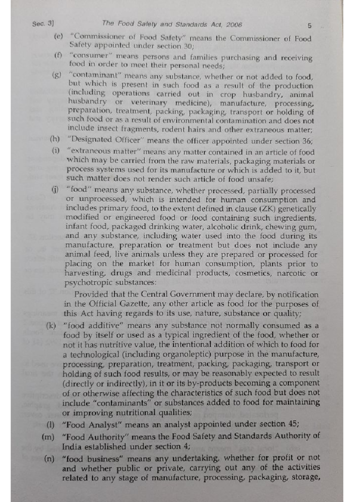 Fssai 2 - Food Safety and Standards Act, 2006 - Food Safety And Quality ...