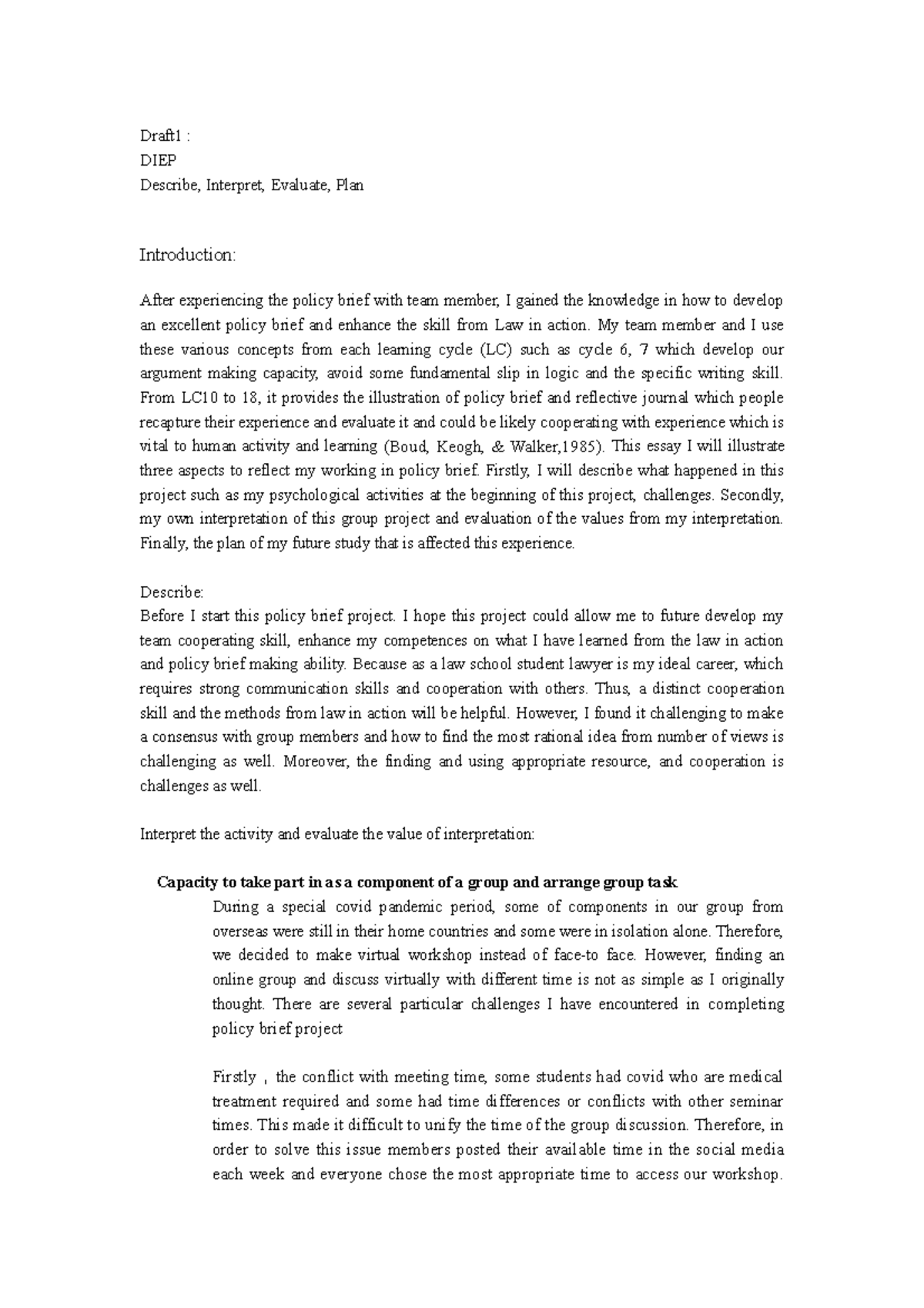 Lia summative effective essay 2-清洁版 - Draft1 : DIEP Describe, Interpret ...