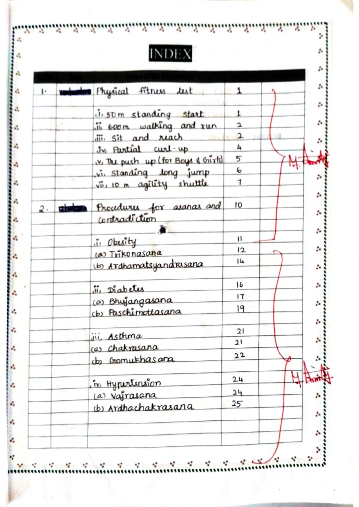 PET record - 4 INDEX 1. conductor Physical fitness test 1 ii 50m ...