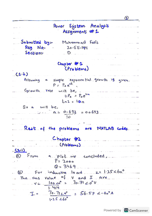 PSA Lecture 02 - power system analysis - Studocu