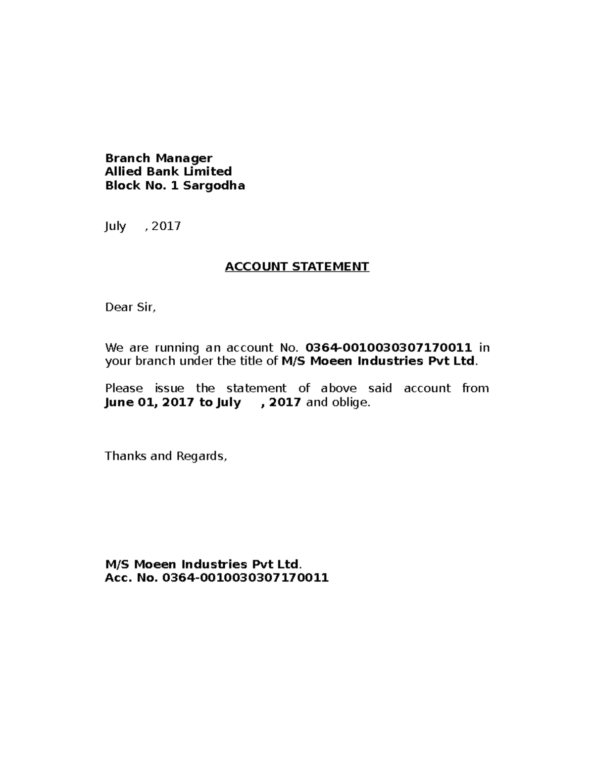 Account Statment 08-06-2017 - Allied Bank Limited Block No. 1 Sargodha ...