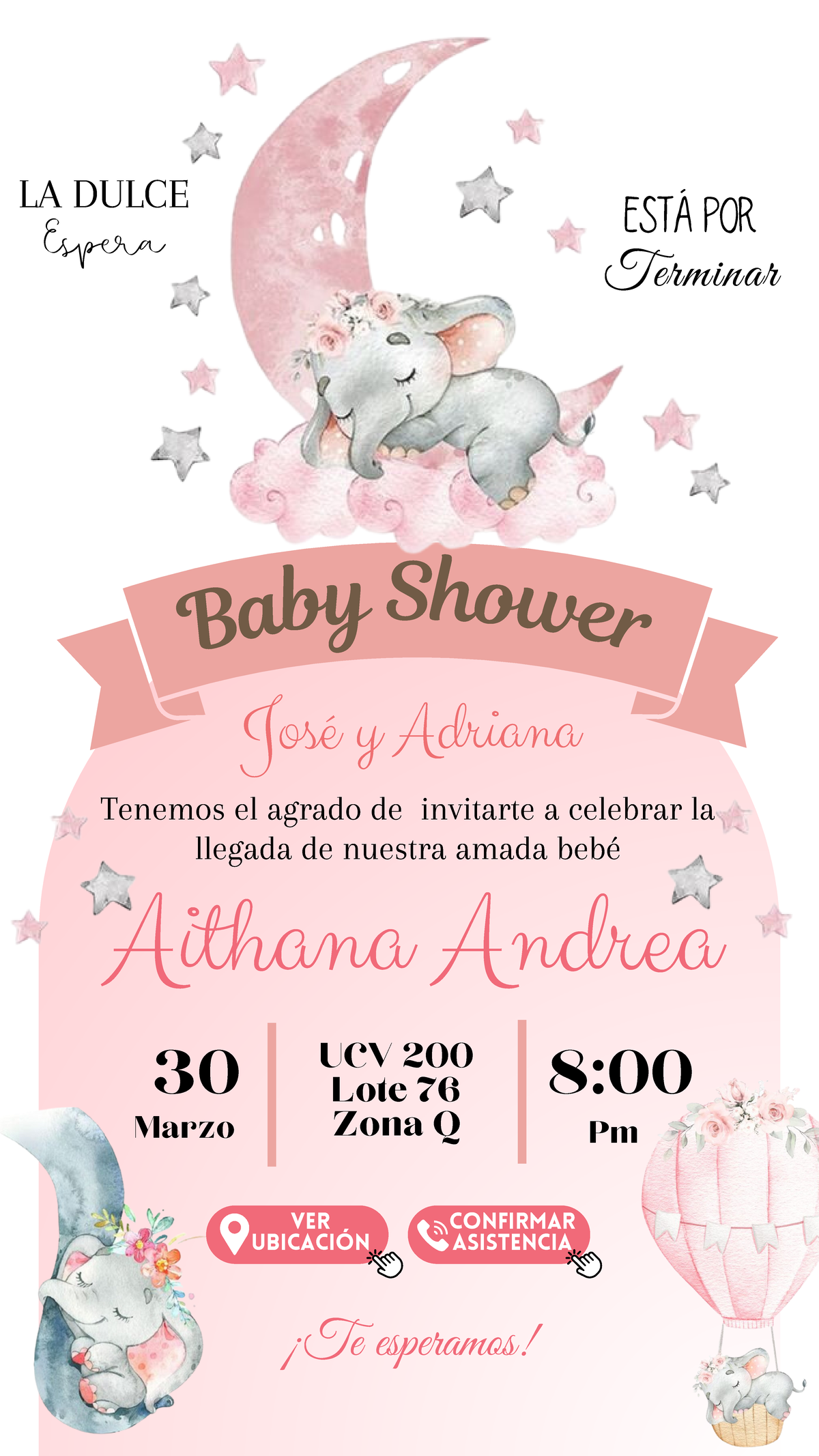 Mi Baby Shower Aithana Andrea - matematicas - Tenemos el agrado de ...