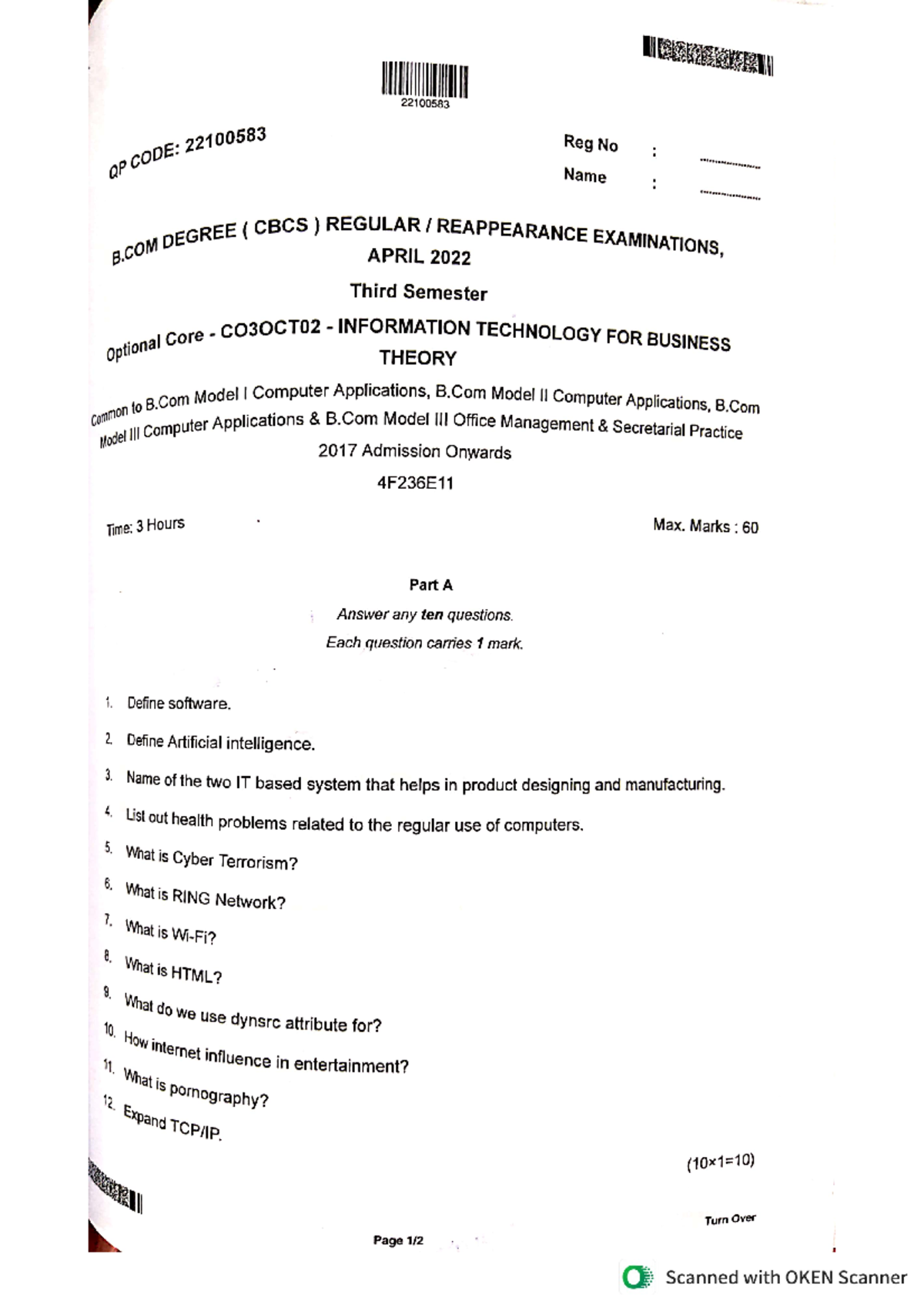 2022 - Question paper - Financial Management and operations - Studocu