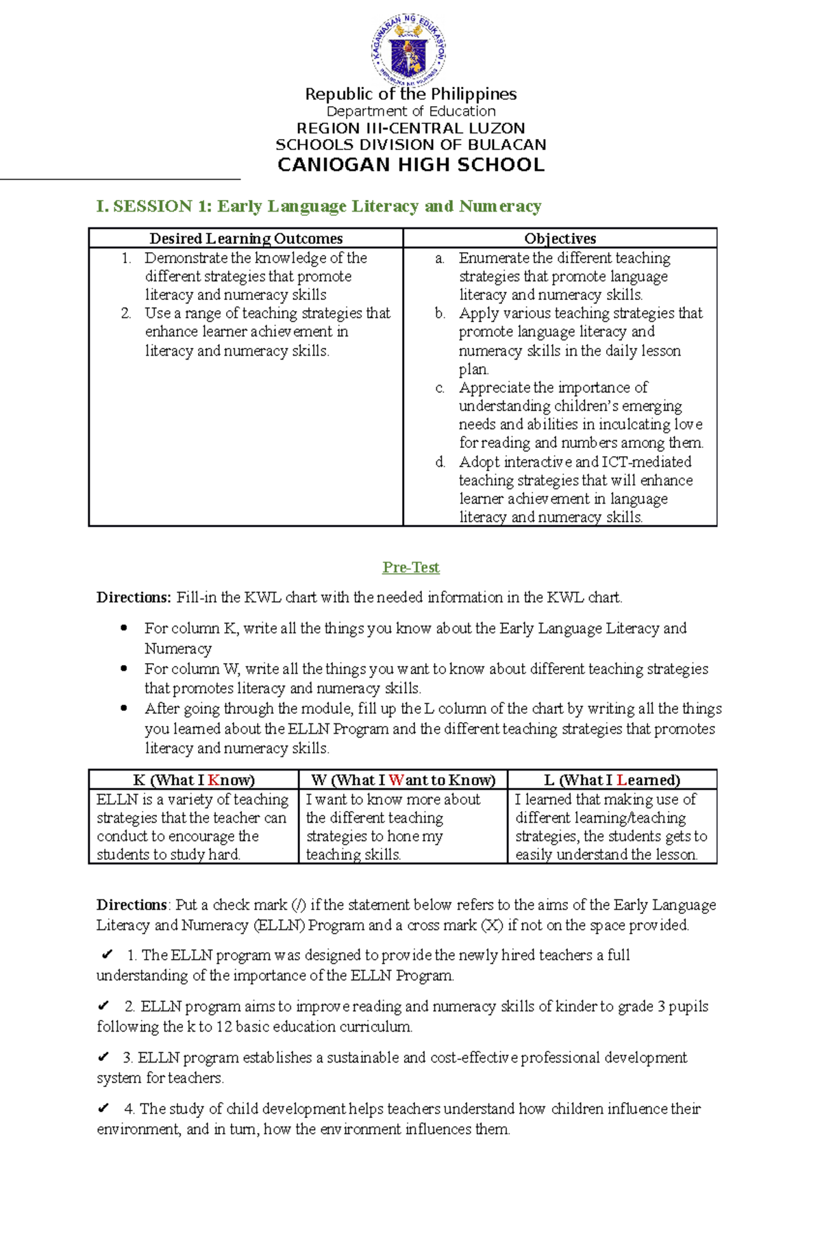TIP Module Answers - Department of Education REGION III-CENTRAL LUZON ...