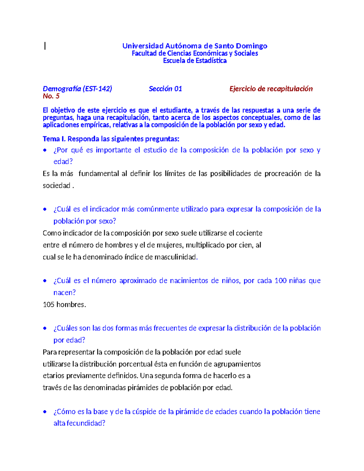 Ejercicio de recapitulación No. 5 - 5 El objetivo de este ejercicio es ...